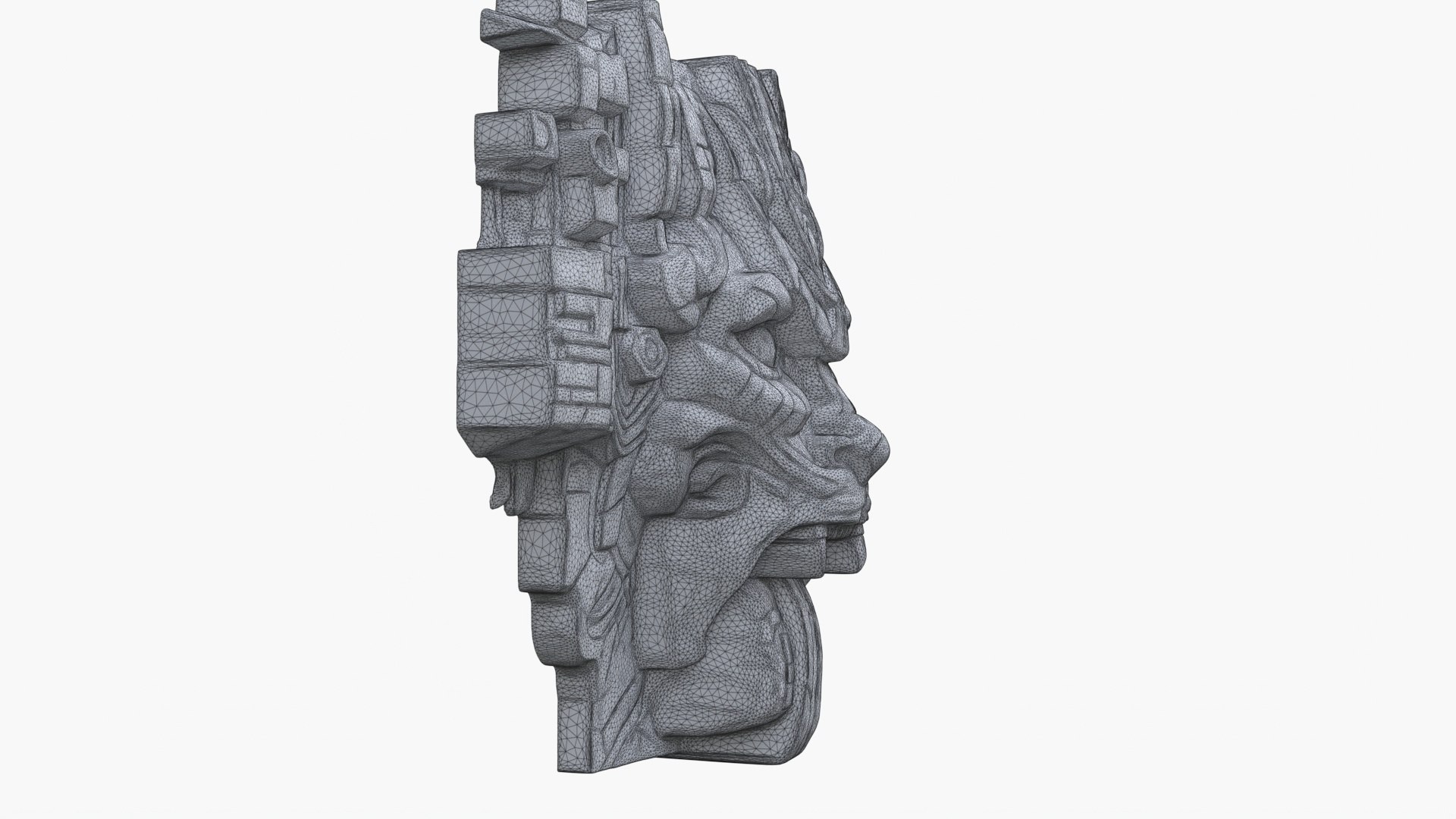 Aztec Stone Head 4 3D - TurboSquid 2196560