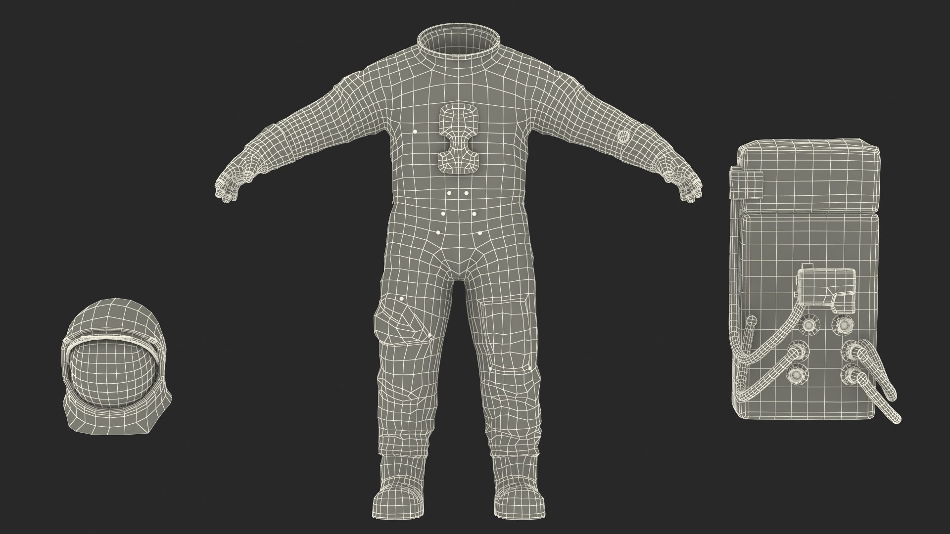 A7l Apollo Skylab Spacesuit 3d Model