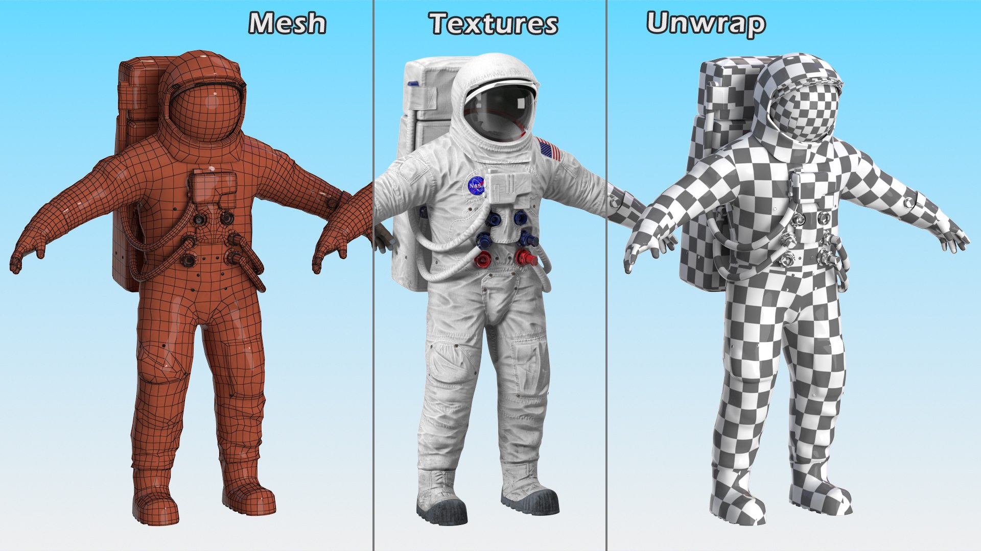 a7l apollo skylab spacesuit 3d model