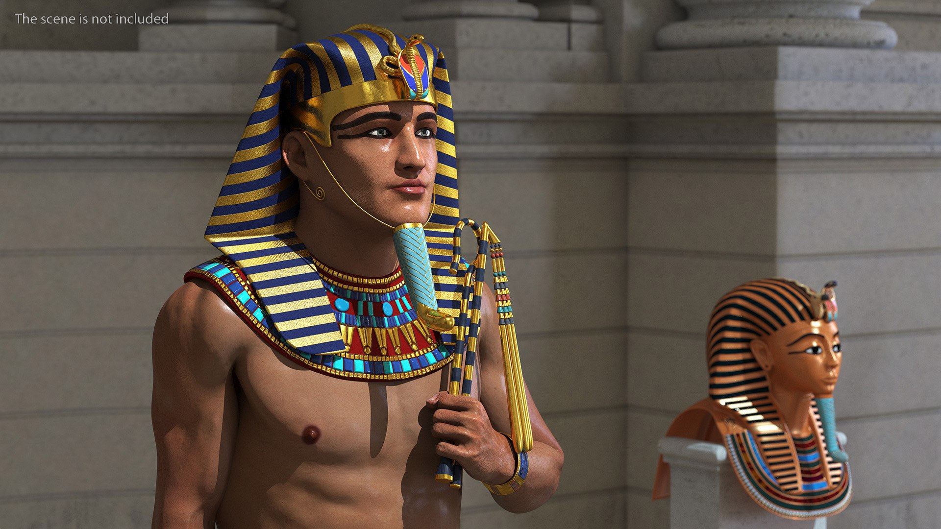 3D Egyptian Pharaoh Rigged For Cinema 4D Model - TurboSquid 2112326