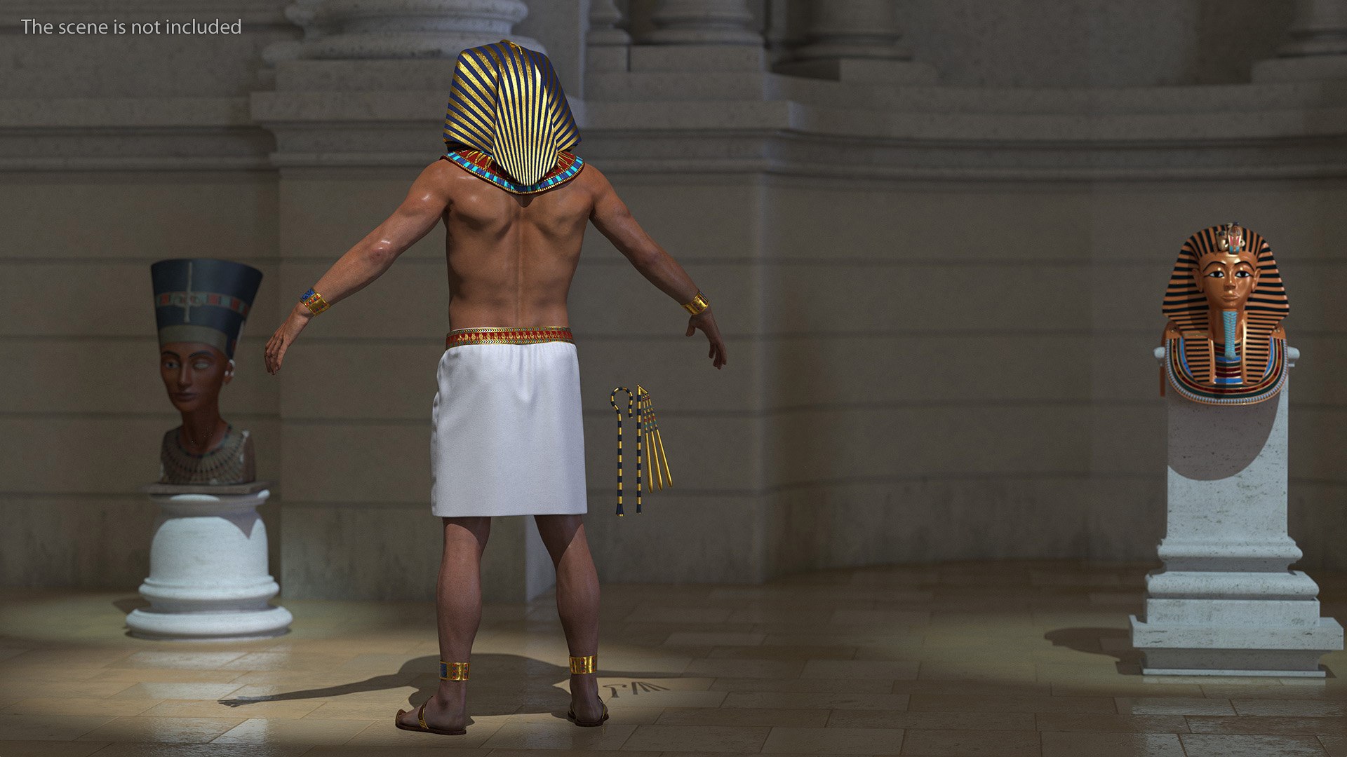 3D Egyptian Pharaoh Rigged For Cinema 4D Model - TurboSquid 2112326