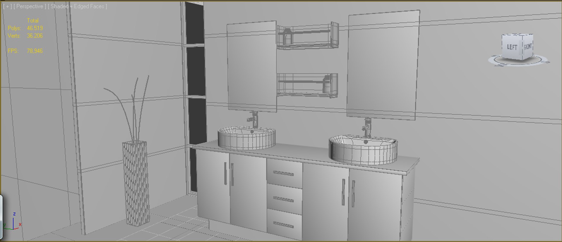 bath bathroom room 3d obj