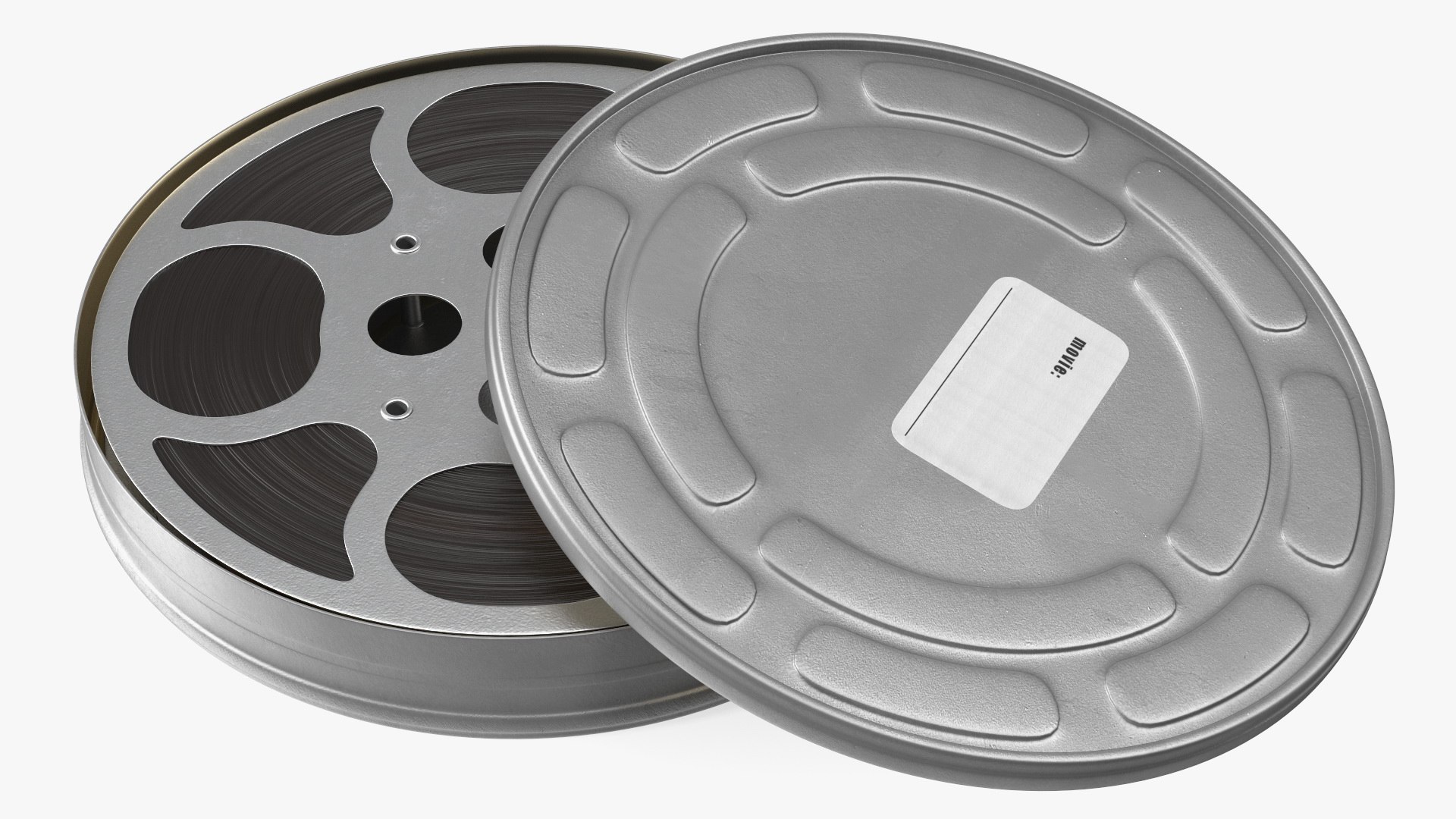 Vintage Metal Movie Reel And Case Tin 3D Model - TurboSquid 2130182