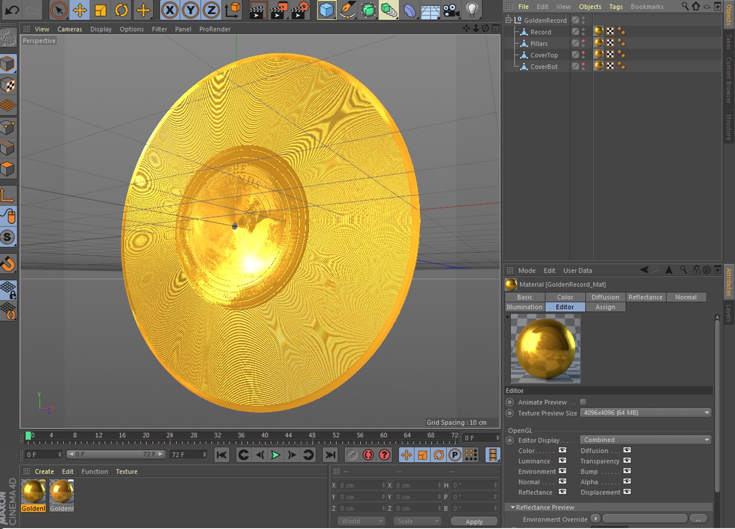 Golden Record 3D - TurboSquid 1615841