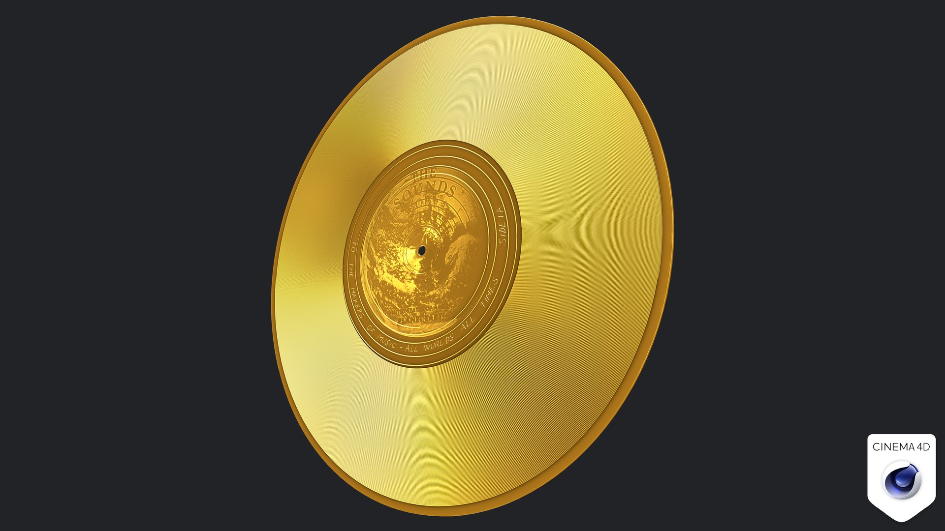 Golden Record 3D - TurboSquid 1615841