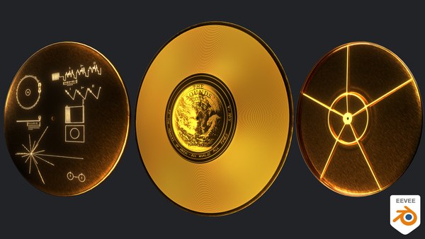 Golden record 3D - TurboSquid 1615841