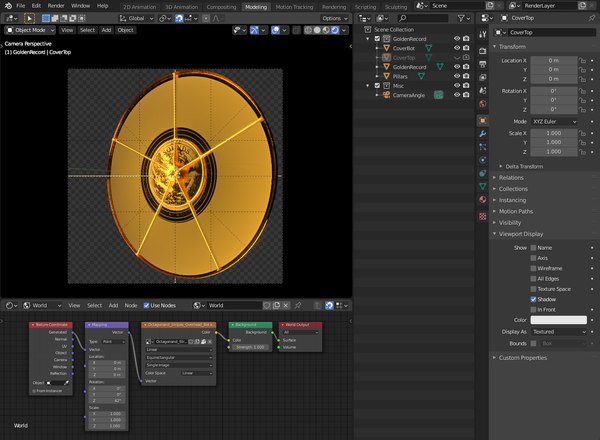 Golden record 3D - TurboSquid 1615841