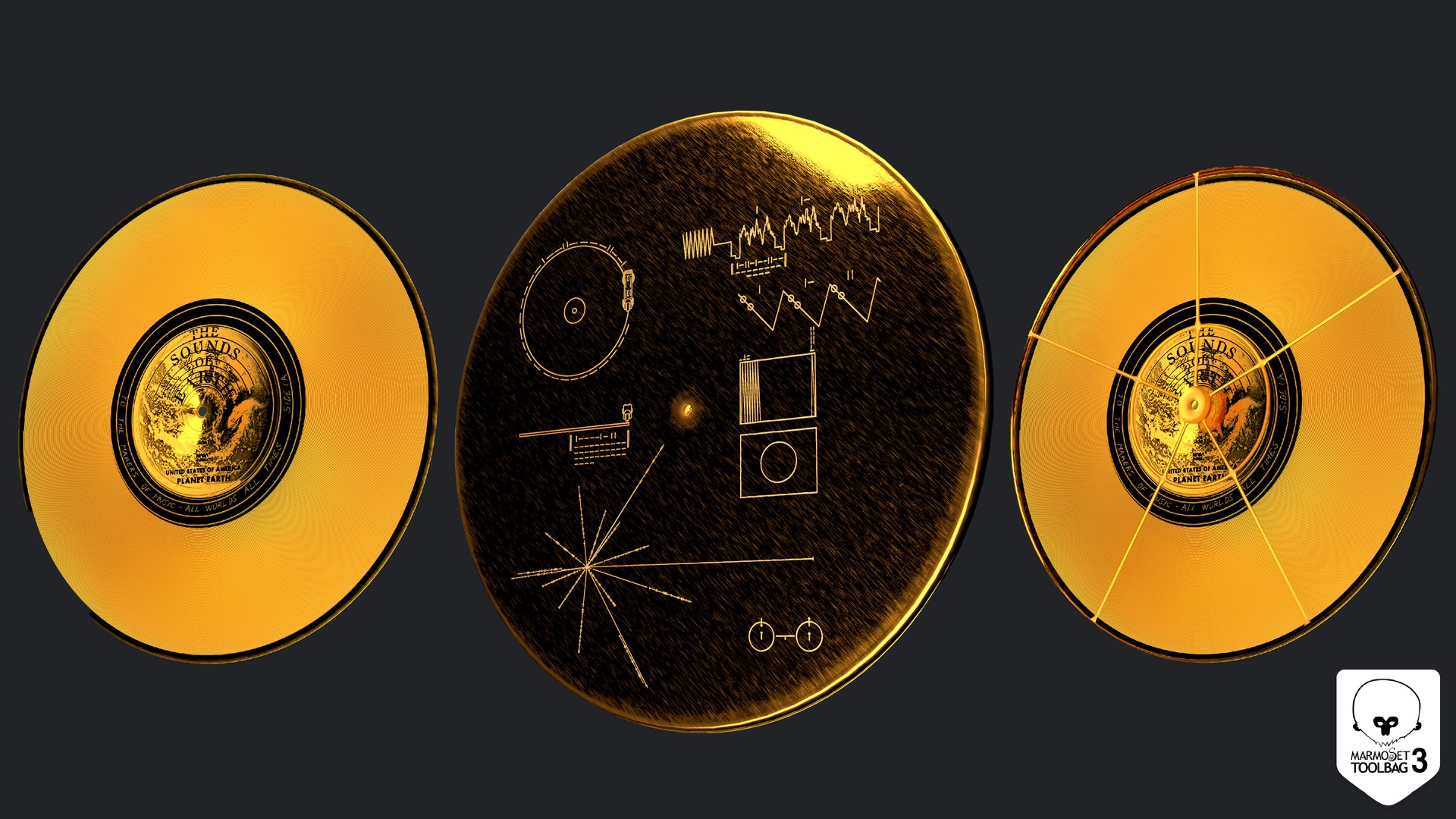 Golden Record 3D - TurboSquid 1615841