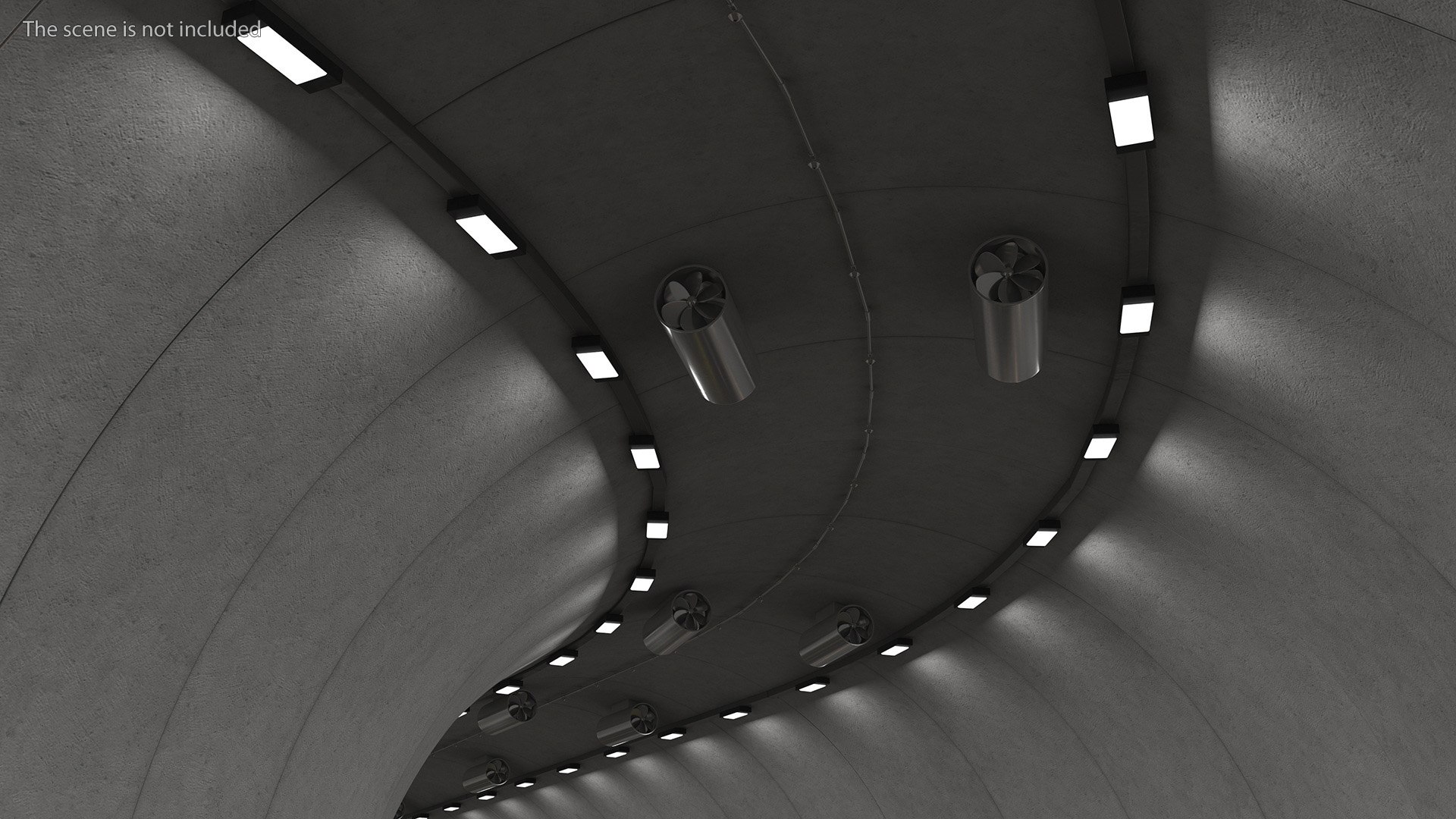 3D Road Tunnel Structure Section Turn - TurboSquid 2270320