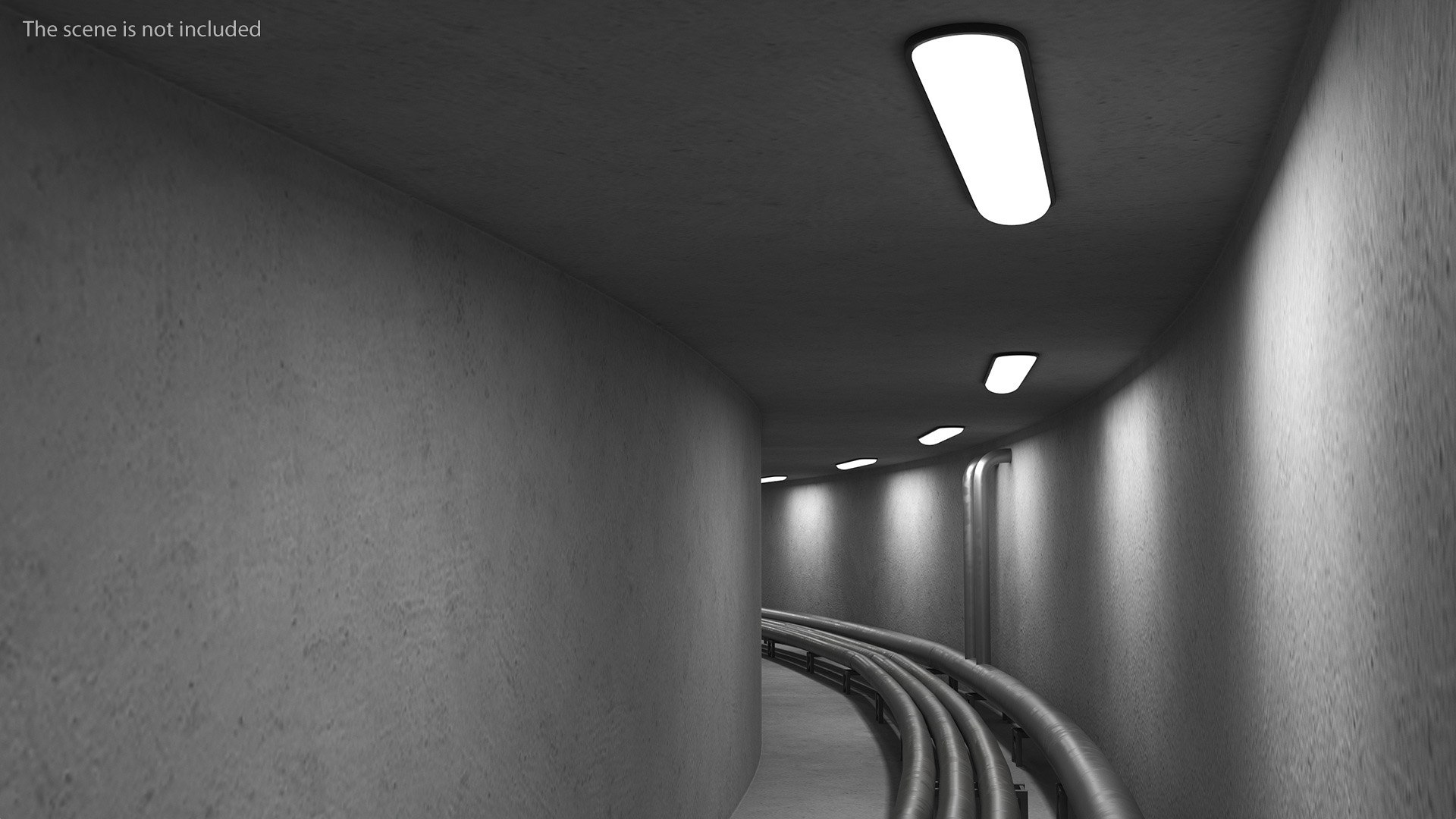 3D Road Tunnel Structure Section Turn - TurboSquid 2270320