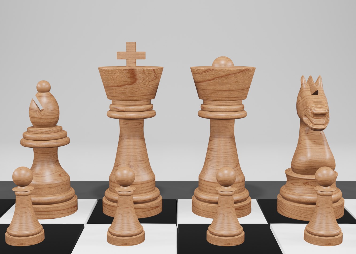 3D Wooden Chess Model - TurboSquid 1548453