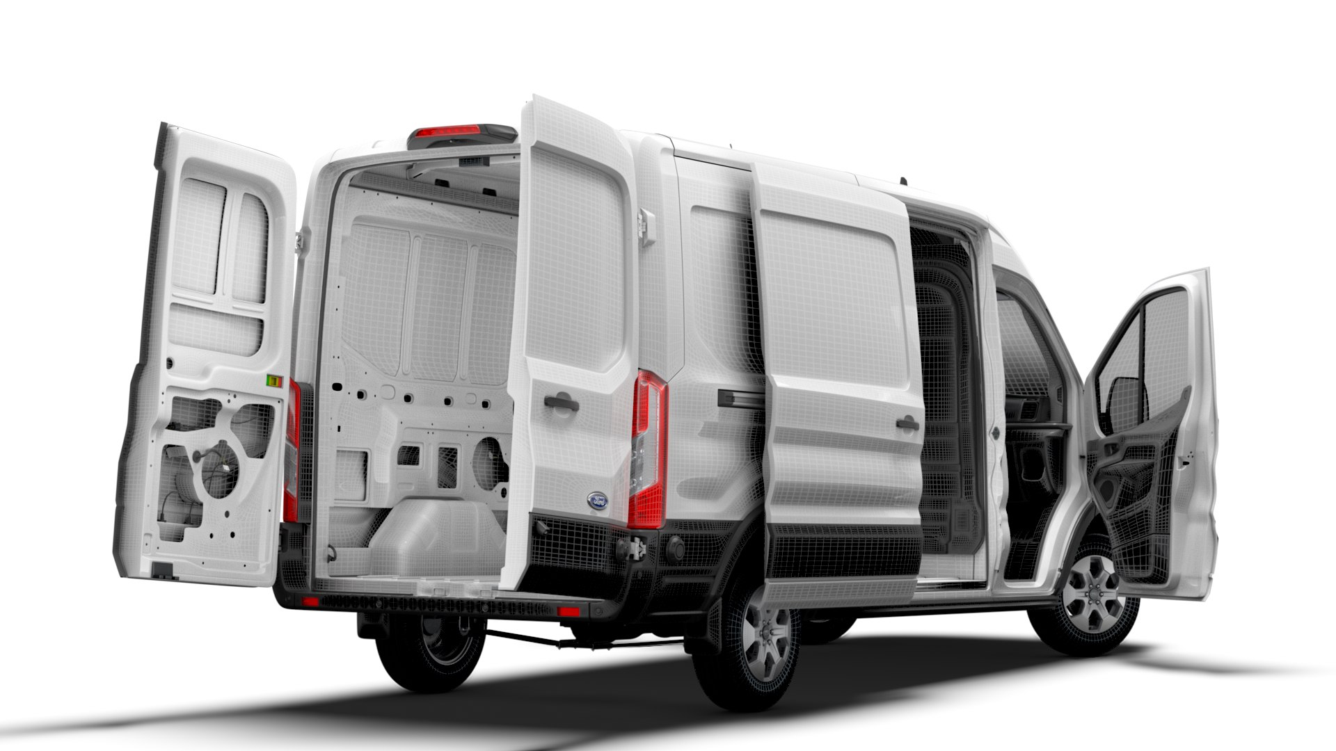 3D Model Ford E Transit Van L3H2 HQInterior 2024 - TurboSquid 2291738