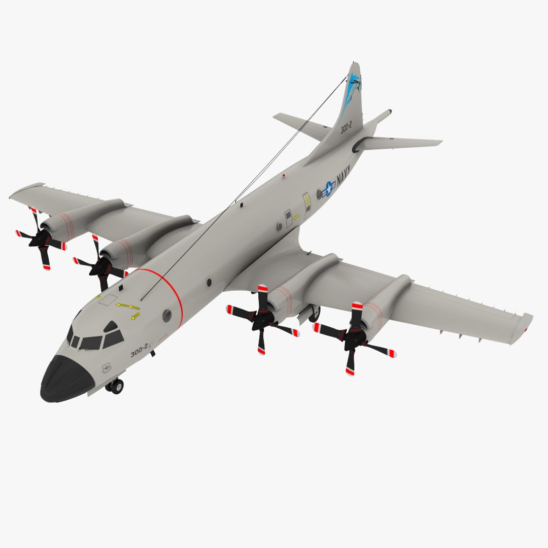 3d Model Of Lockheed P3 Orion Military