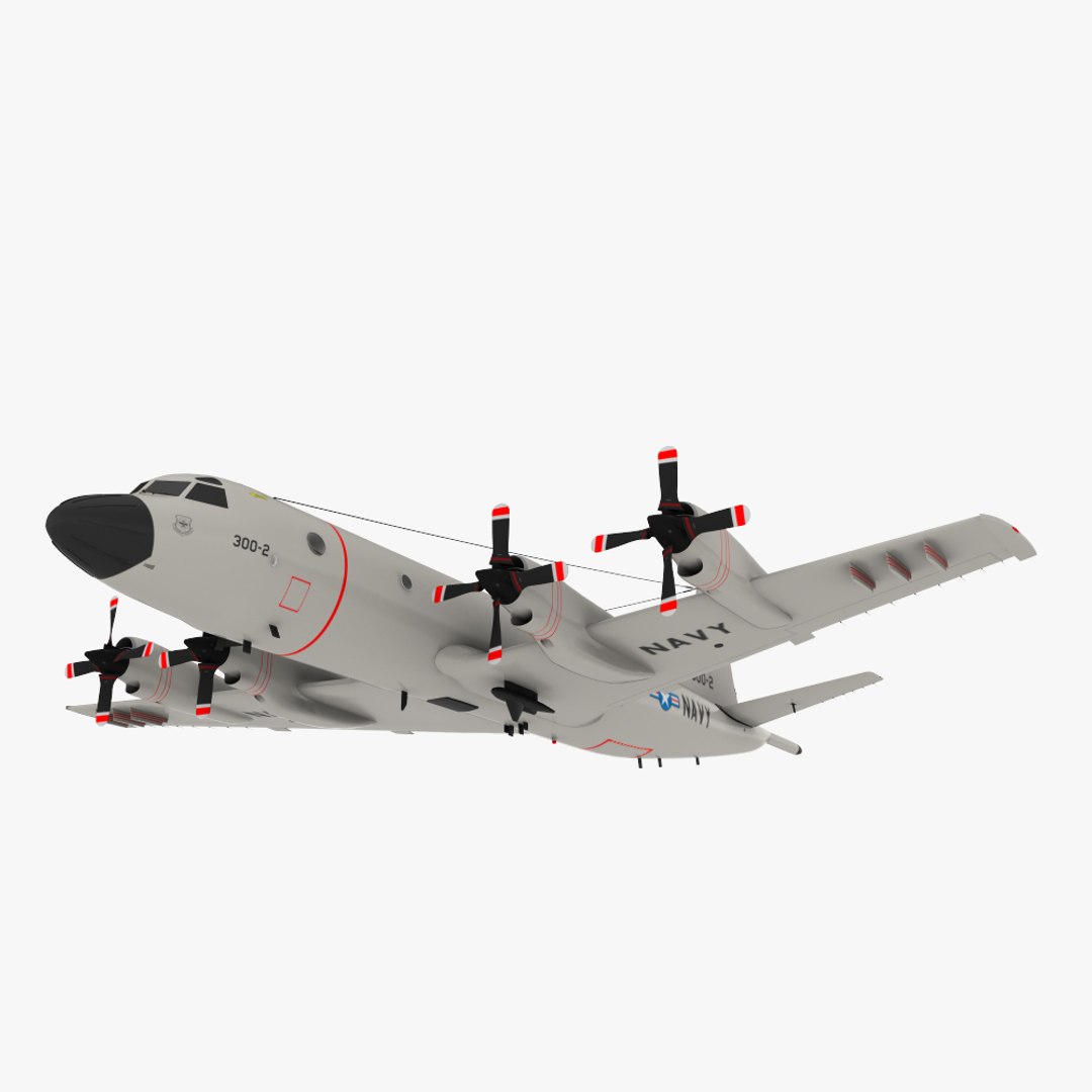3d Model Of Lockheed P3 Orion Military
