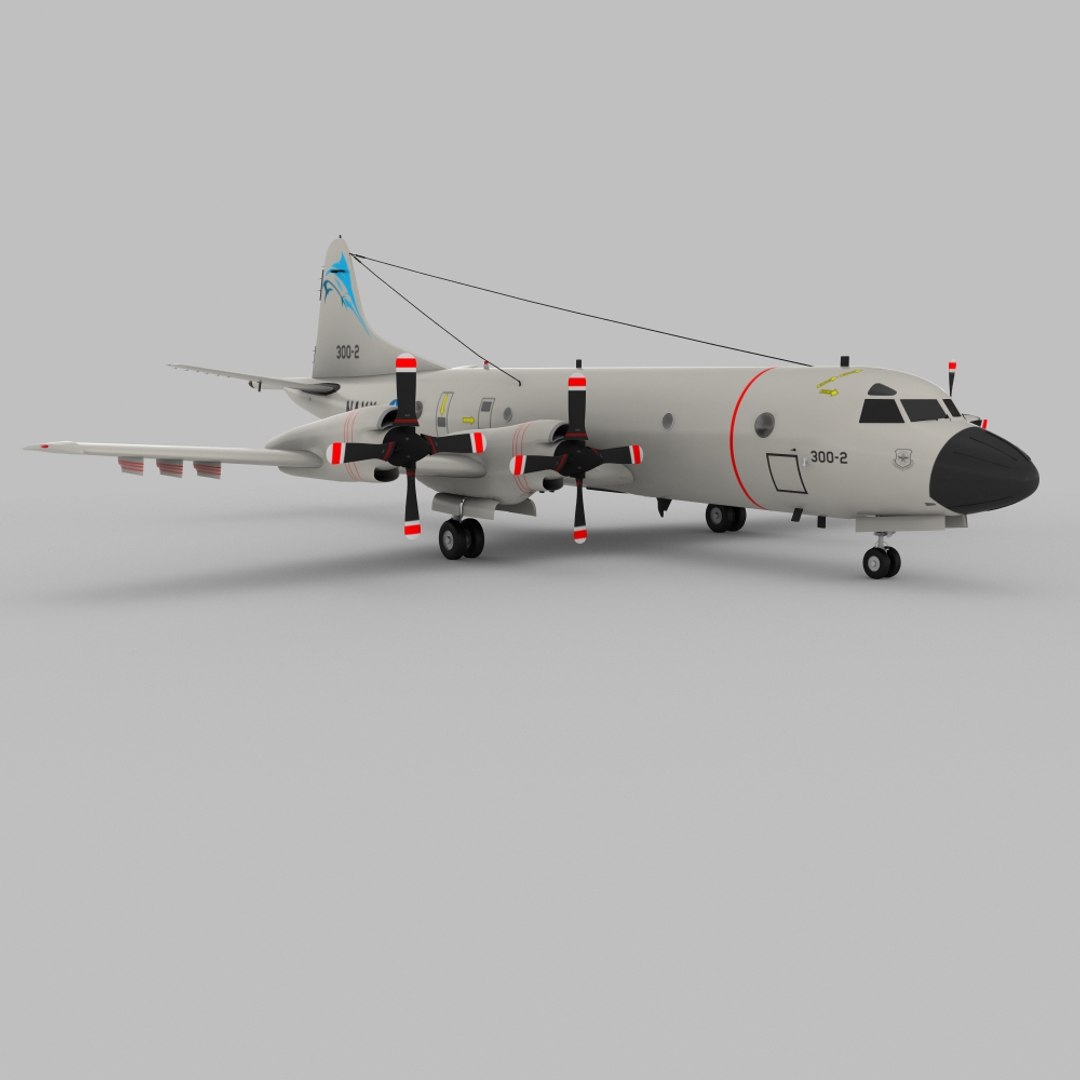 3d Model Of Lockheed P3 Orion Military