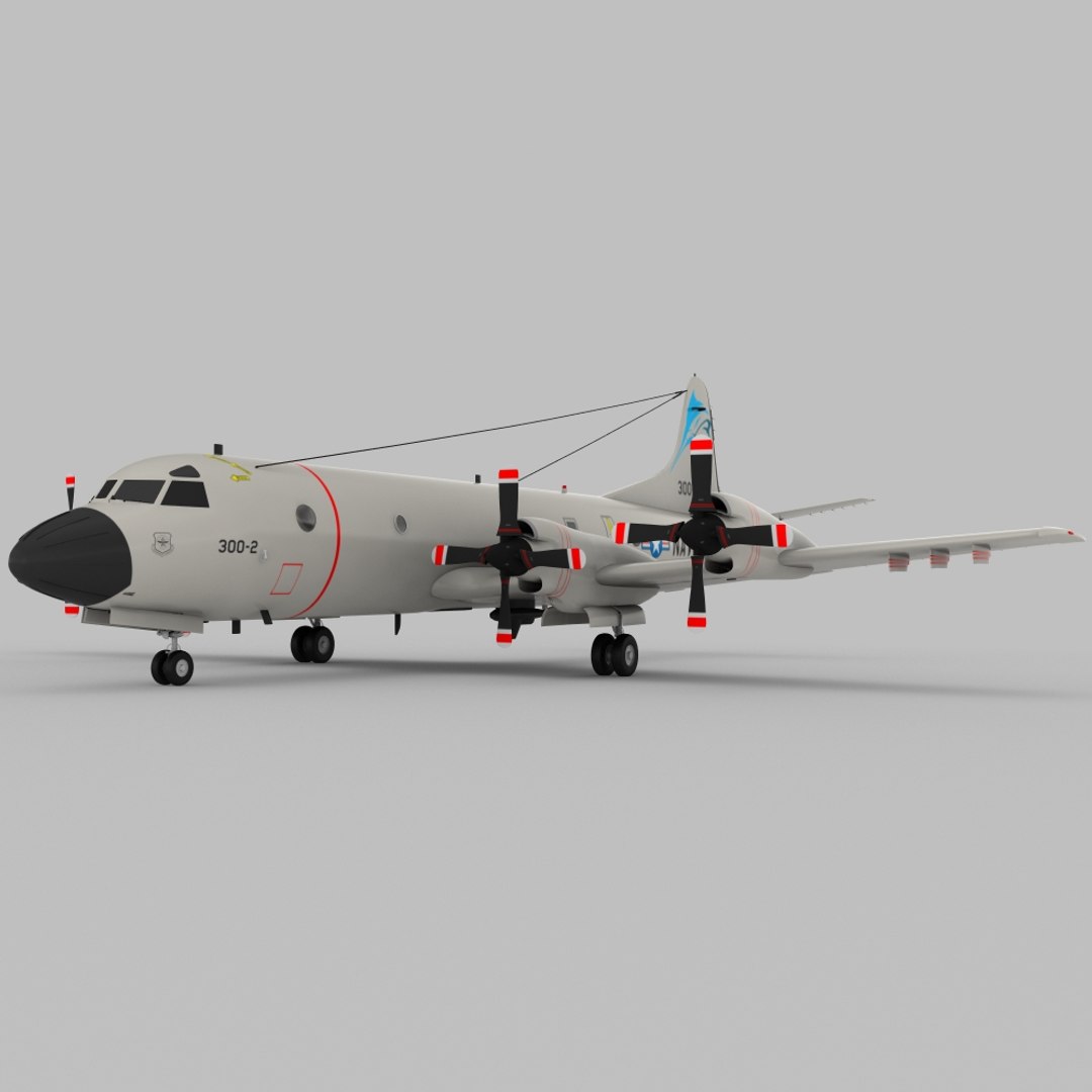 3d Model Of Lockheed P3 Orion Military