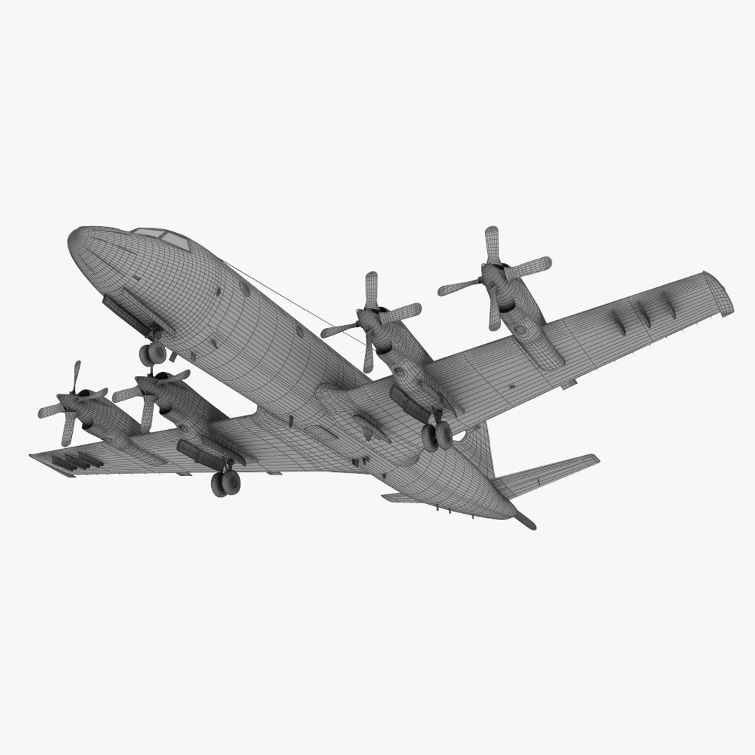 3d Model Of Lockheed P3 Orion Military