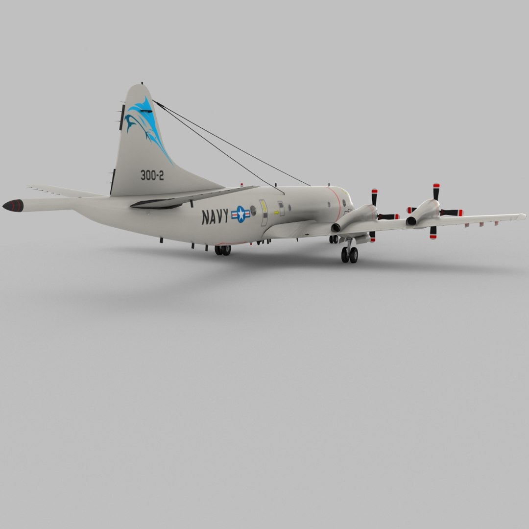 3d Model Of Lockheed P3 Orion Military
