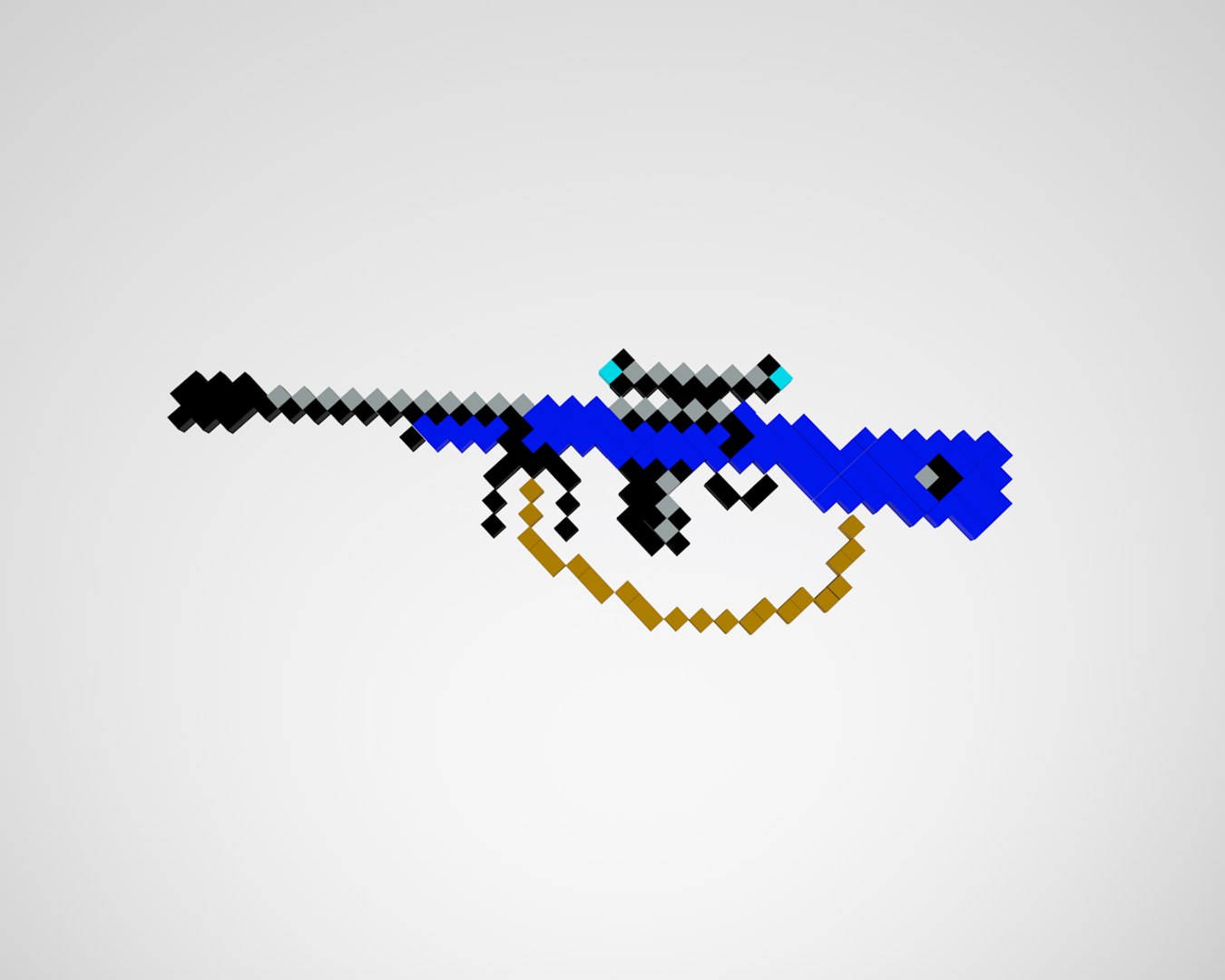 Sniper Pixel 3D - TurboSquid 1289046