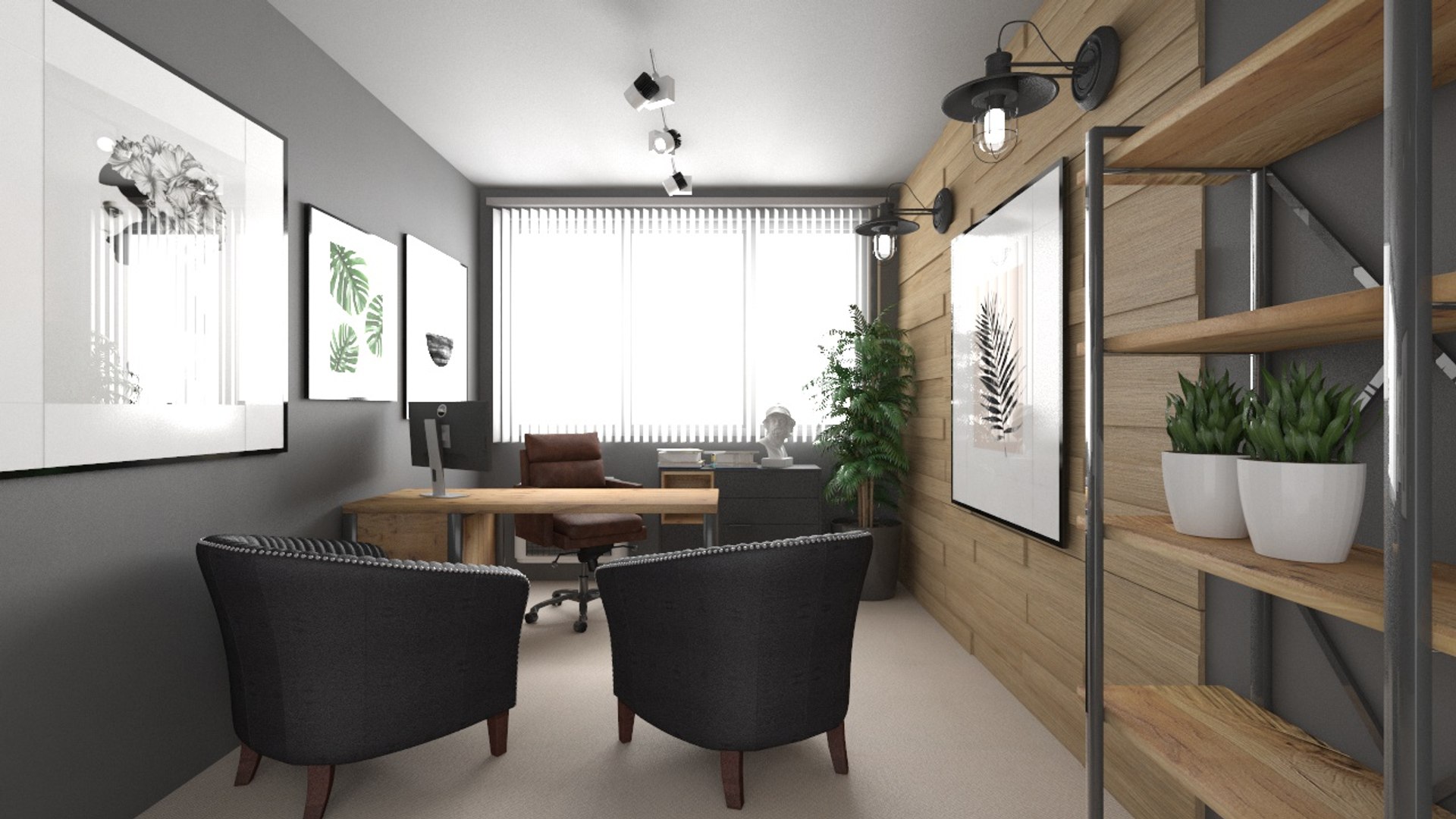 Industrial Small Office Interior 3D Model - TurboSquid 1365532