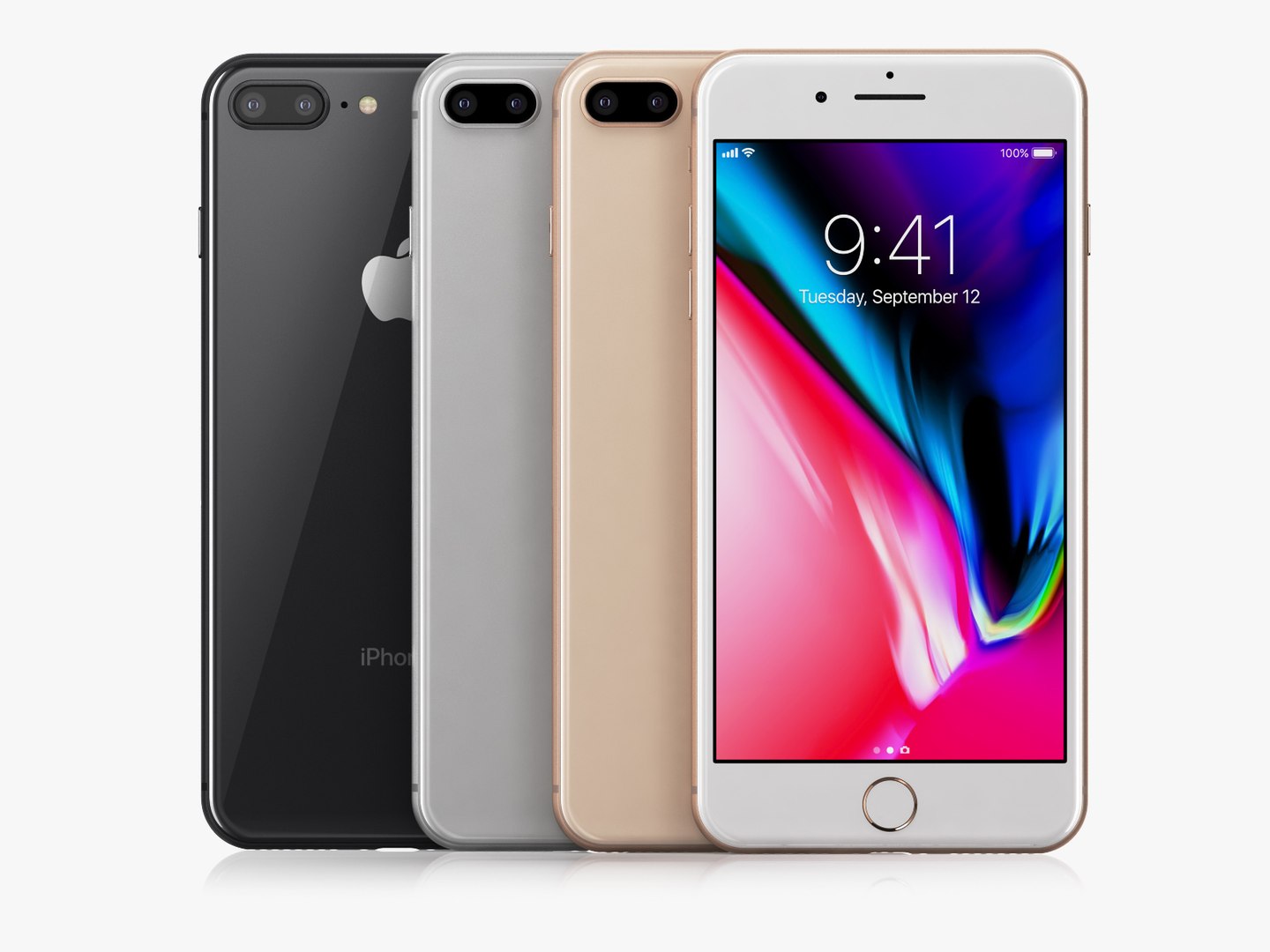 Apple iphone 8 colors 3D - TurboSquid 1209281