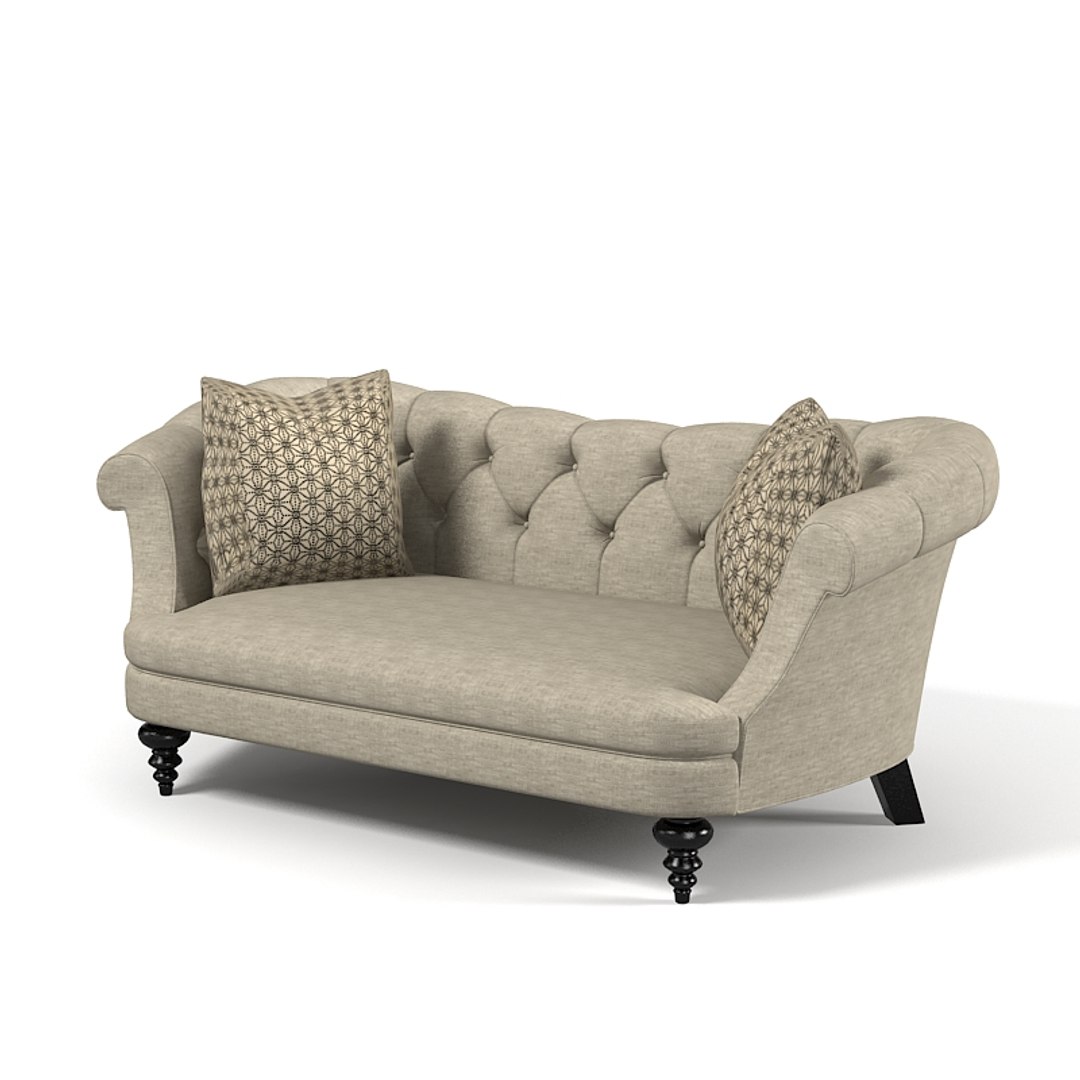 3d Model Of Classic Traditional Tufted