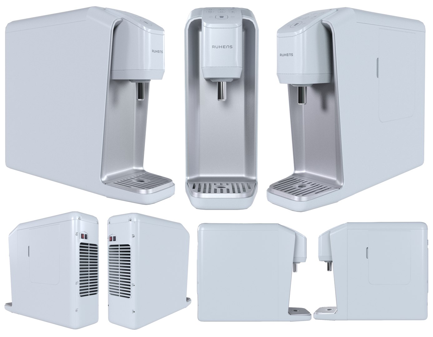 3D Household Water Purifier Dispenser Ruhens V series Frosted model ...