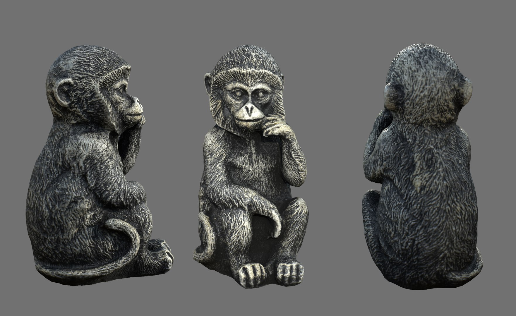 Monkey Statue 3D Model - TurboSquid 2132761