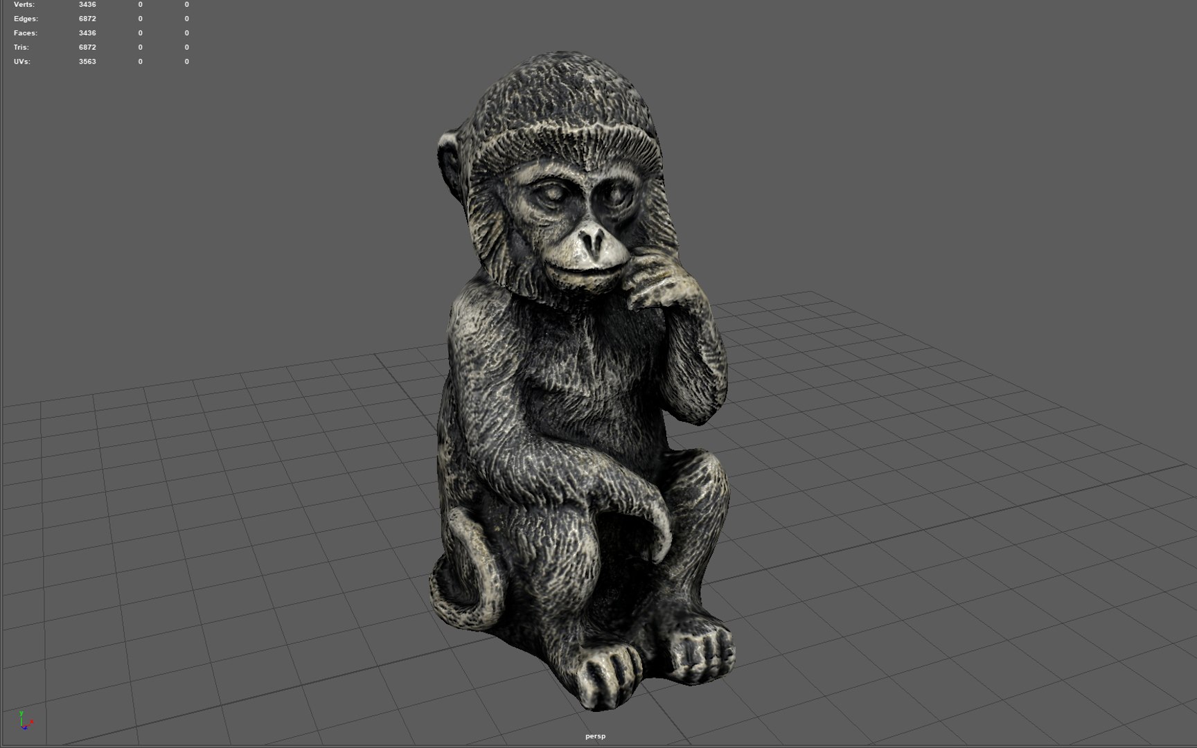 Monkey Statue 3D Model - TurboSquid 2132761
