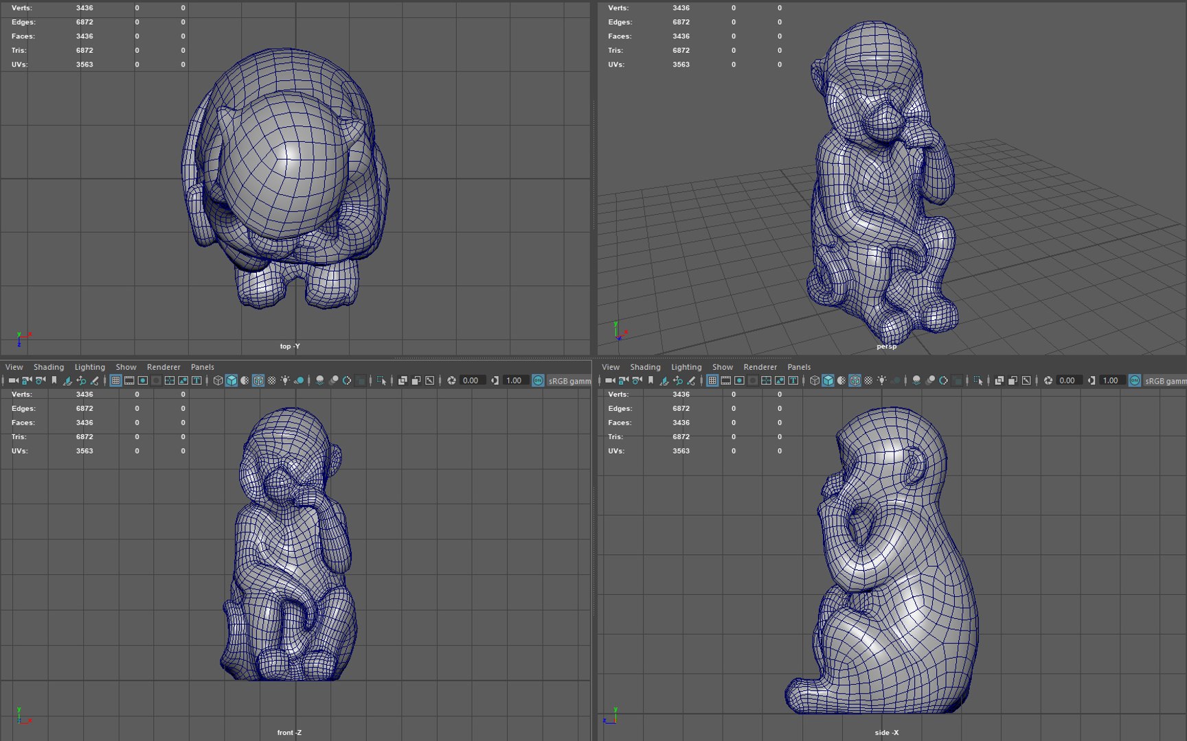Monkey Statue 3D Model - TurboSquid 2132761