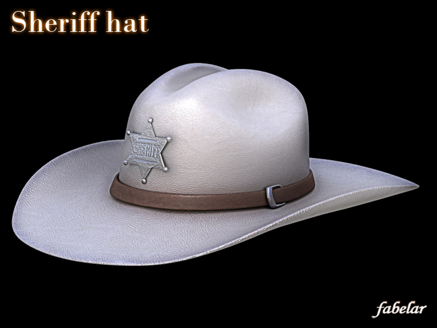 Sheriff Hat 3d Max