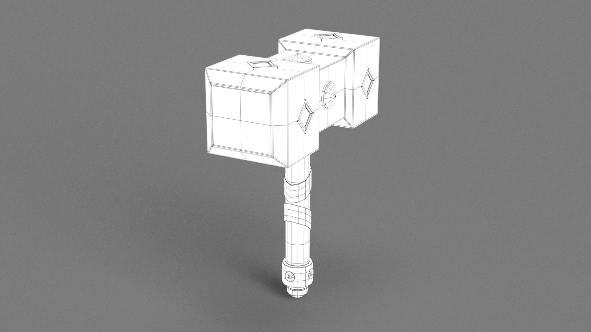 3D Retro Hammer - TurboSquid 1576319