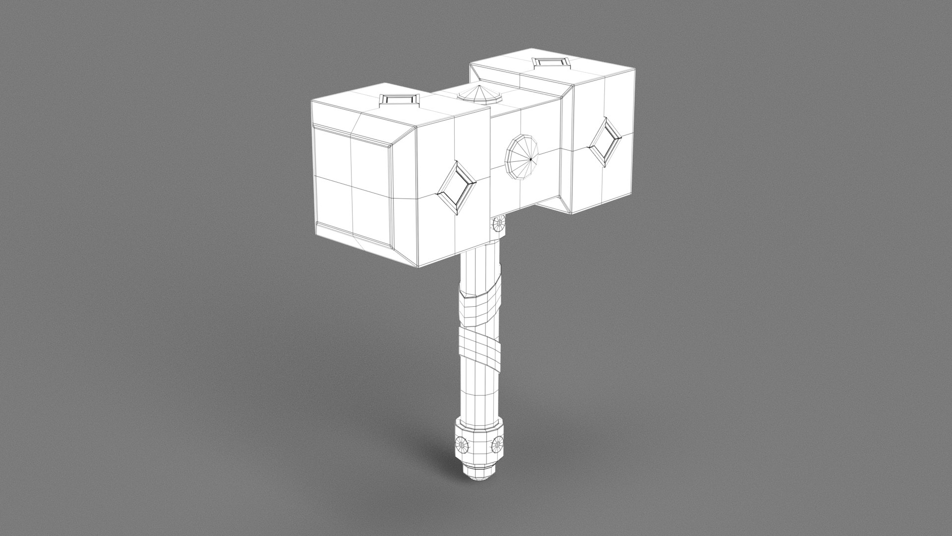 3D Retro Hammer - TurboSquid 1576319