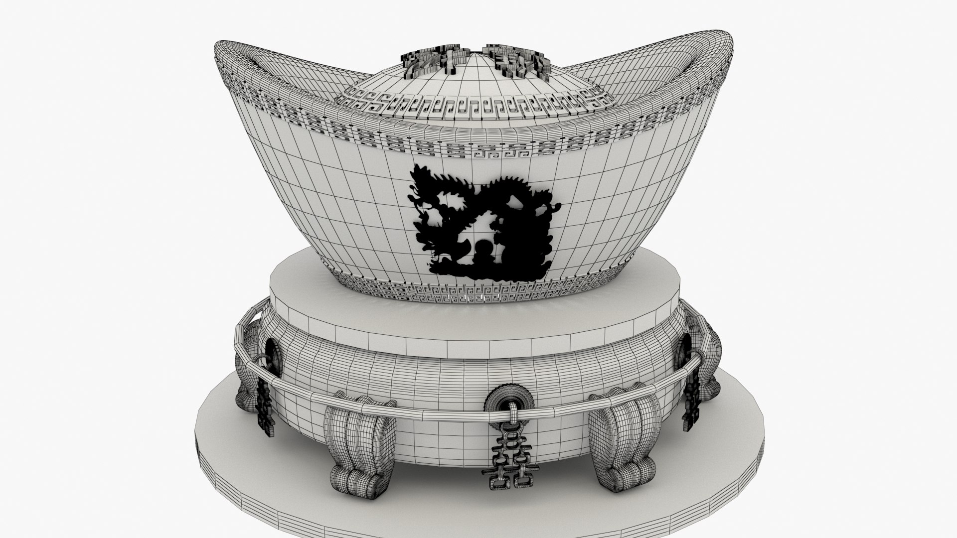 Chinese Gold Ingot 3D Model - TurboSquid 1621813