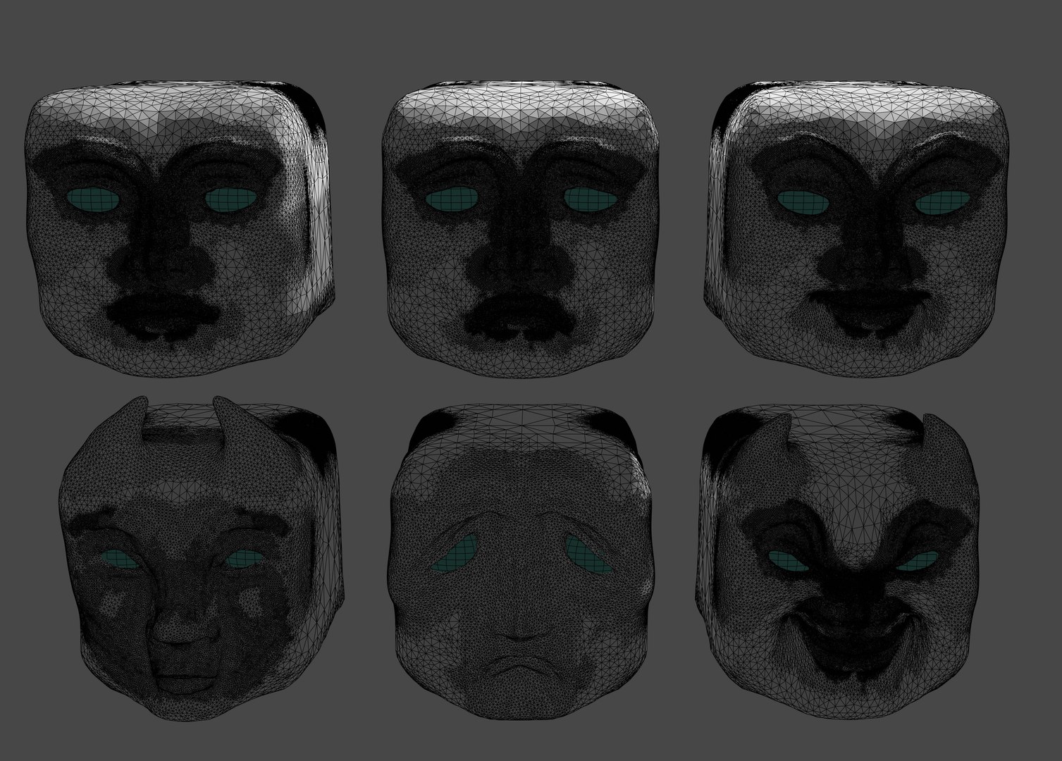 Gold Heads 3D Model - TurboSquid 1836340