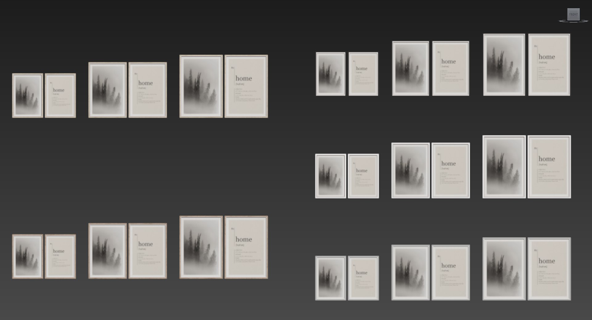 Picture Frames Set-311 3D Model - TurboSquid 1883071