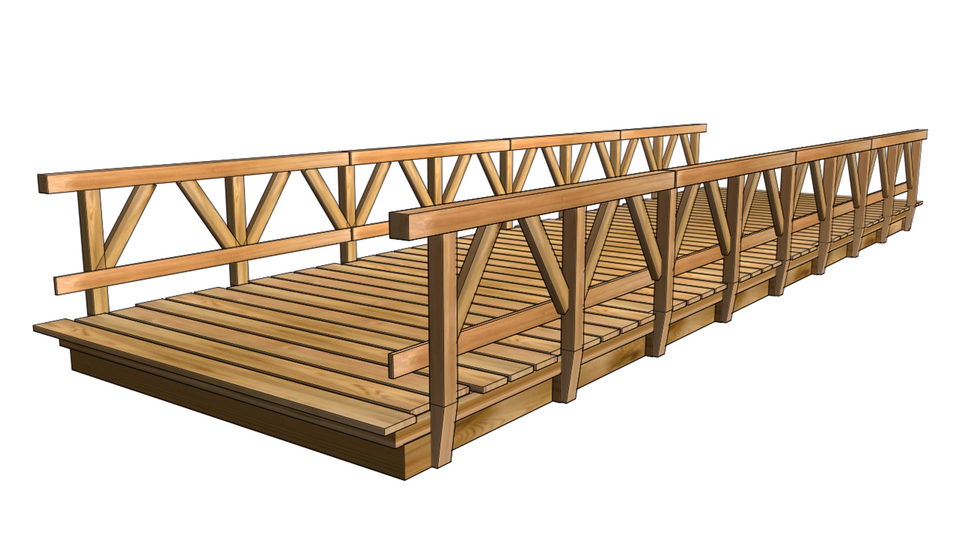 3d Wooden Bridge
