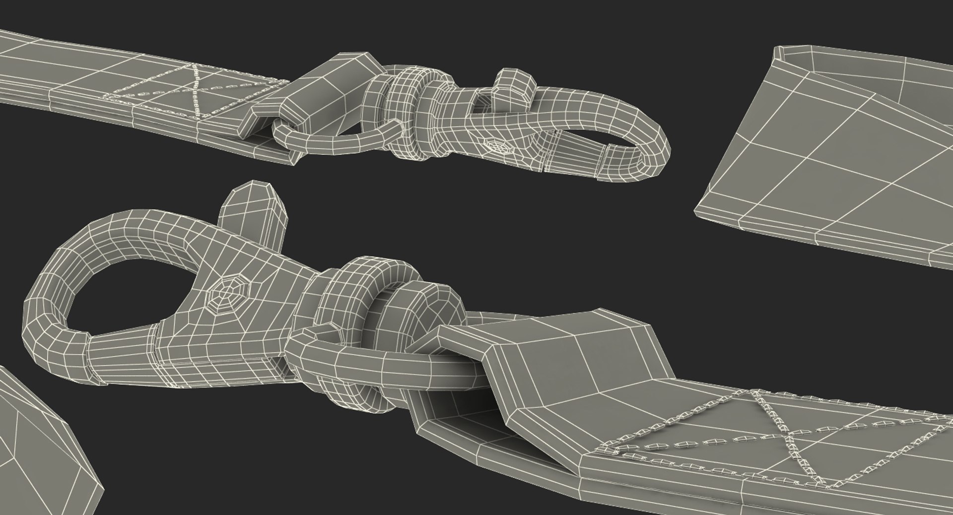 3D red visitor lanyard - TurboSquid 1255612