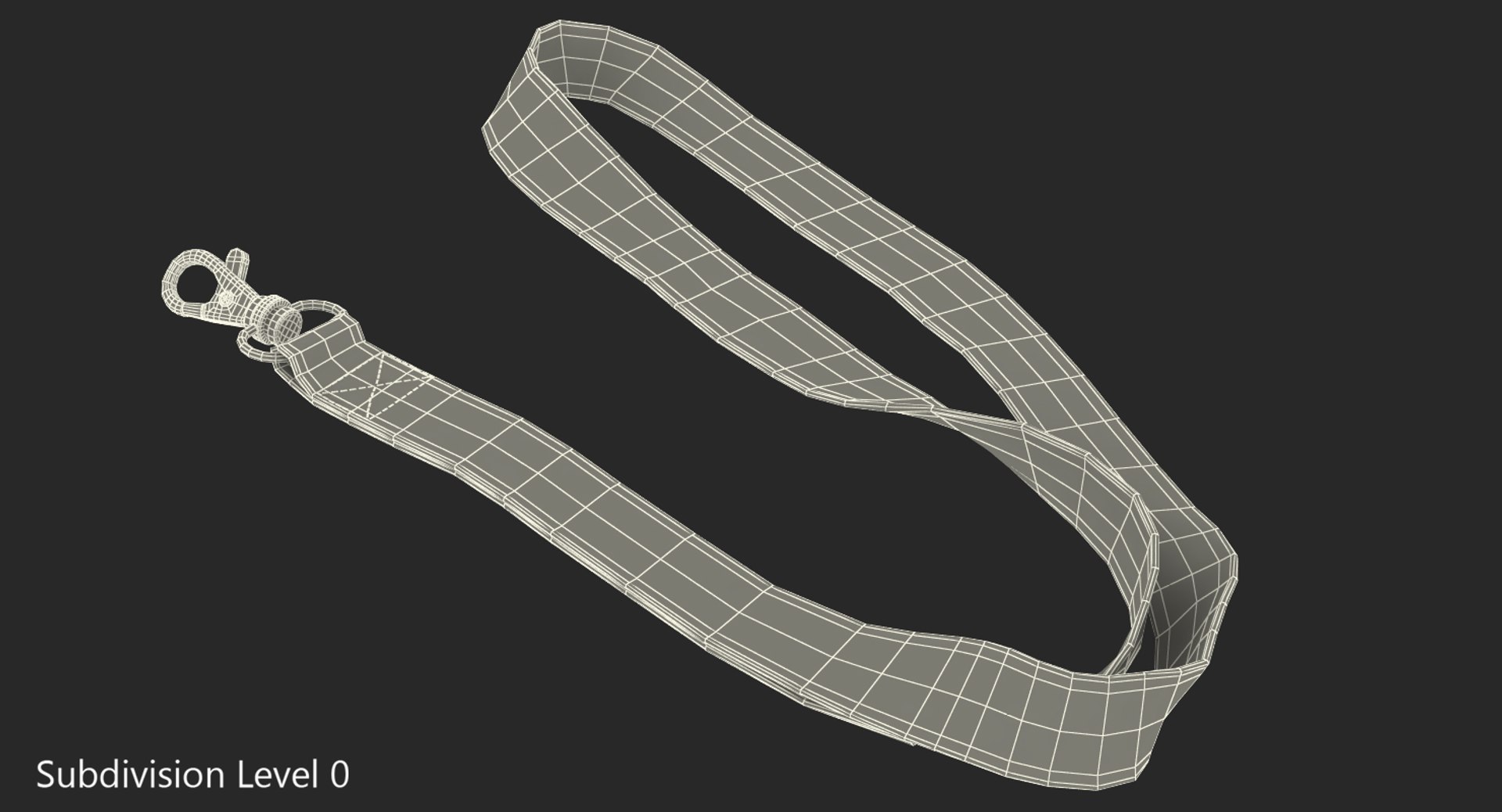 3D red visitor lanyard - TurboSquid 1255612