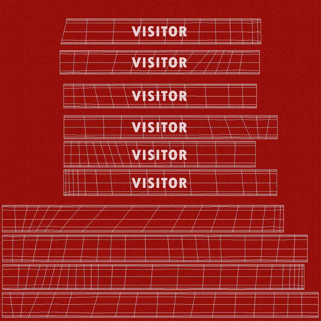 3D red visitor lanyard - TurboSquid 1255612