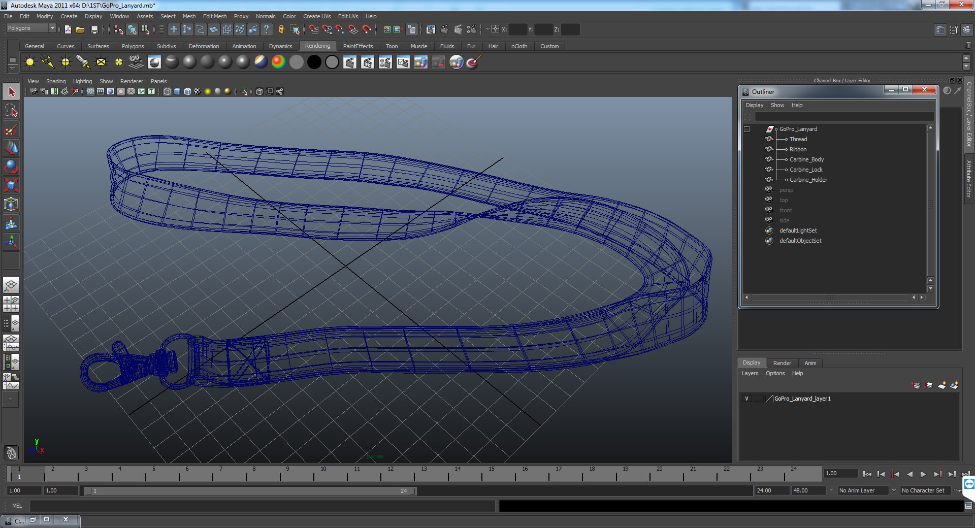 3D red visitor lanyard - TurboSquid 1255612