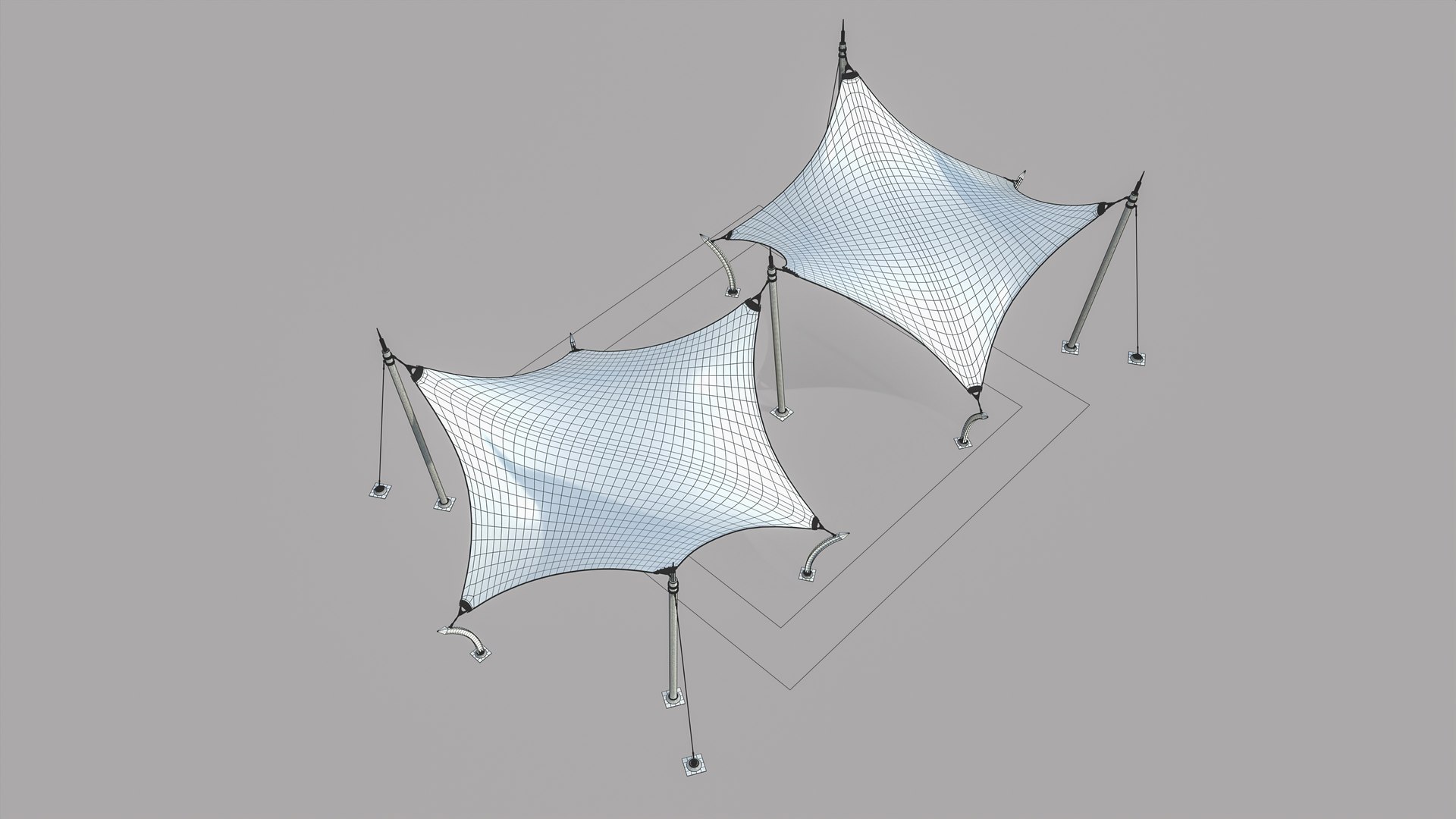Tensile Structure Project 3D - TurboSquid 2263332