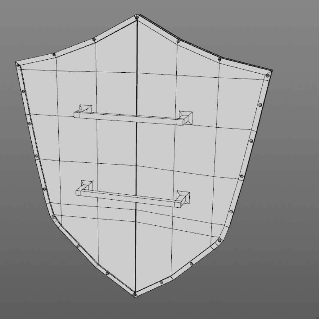 3D cartoon shield model - TurboSquid 1402417