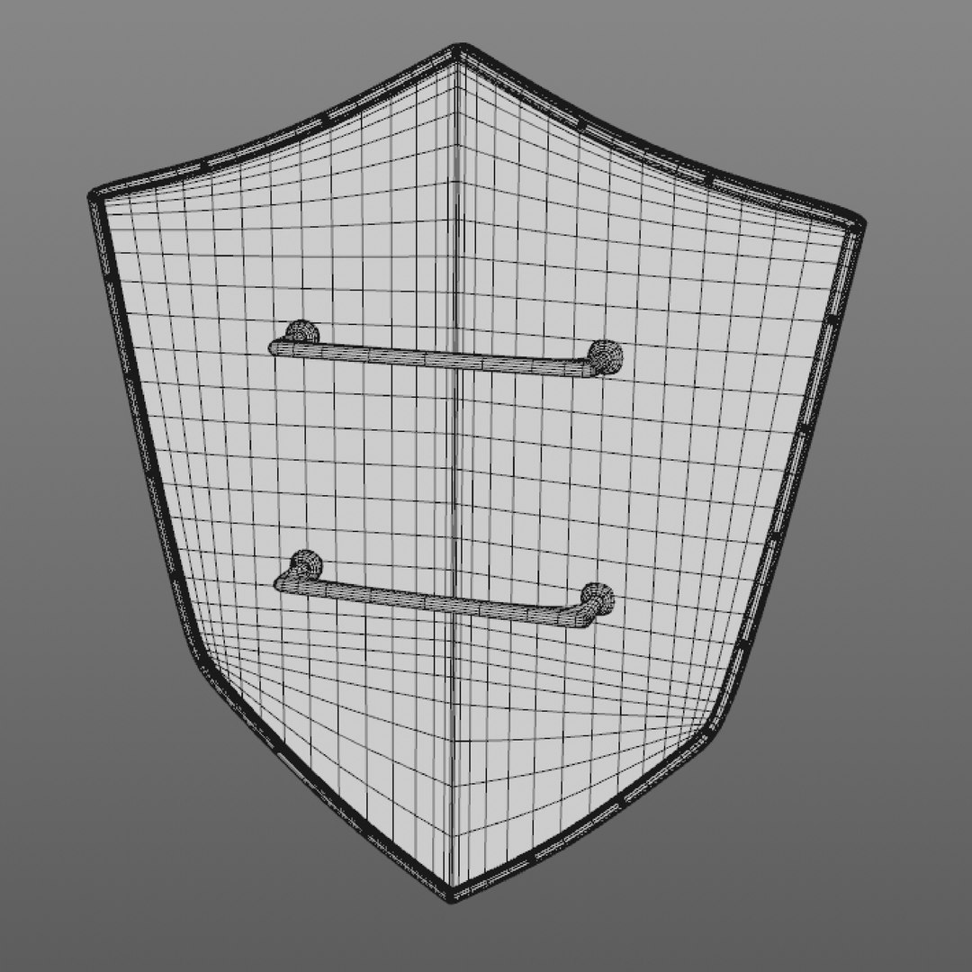 3D cartoon shield model - TurboSquid 1402417