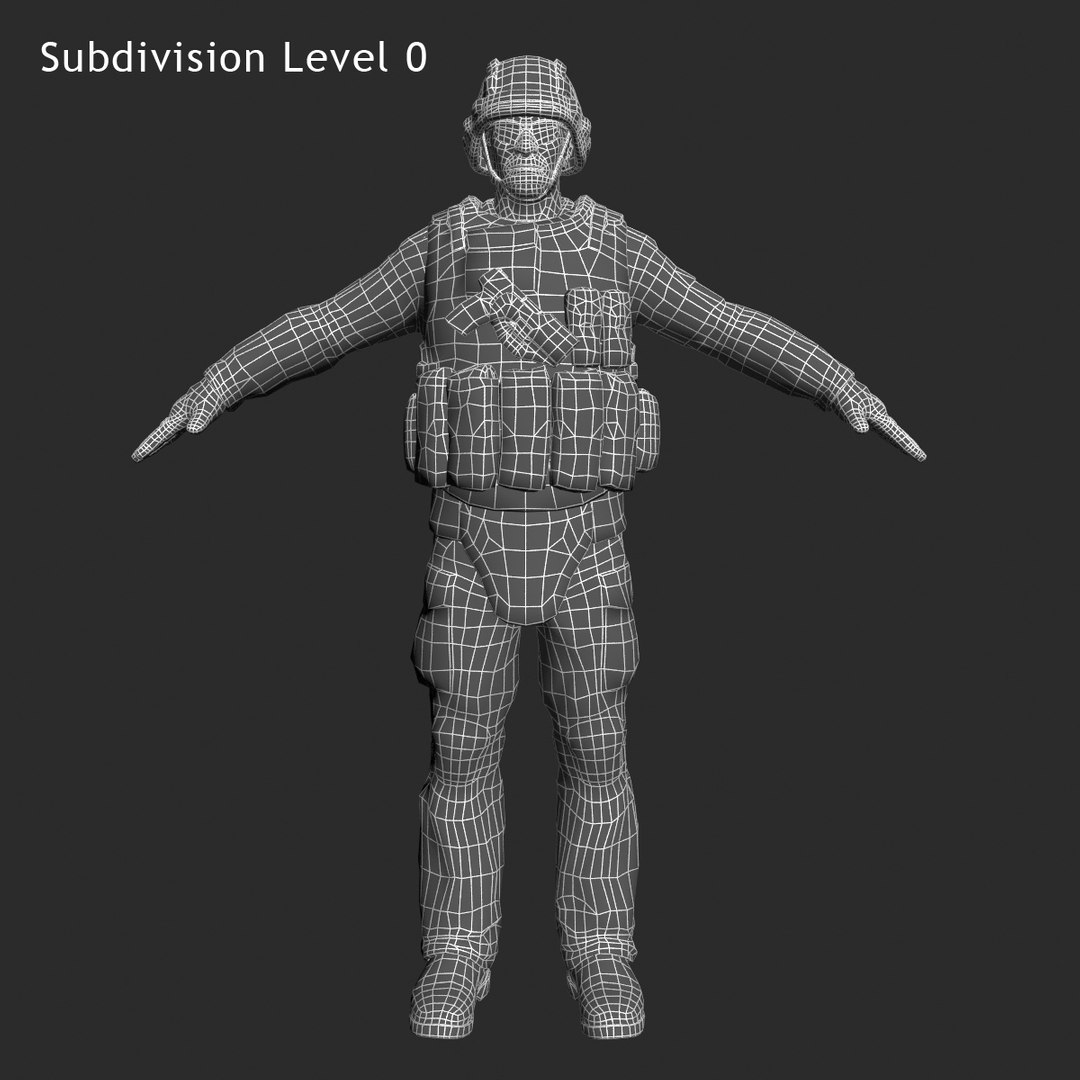 Military Male Bundeswehr Soldier 3d Model