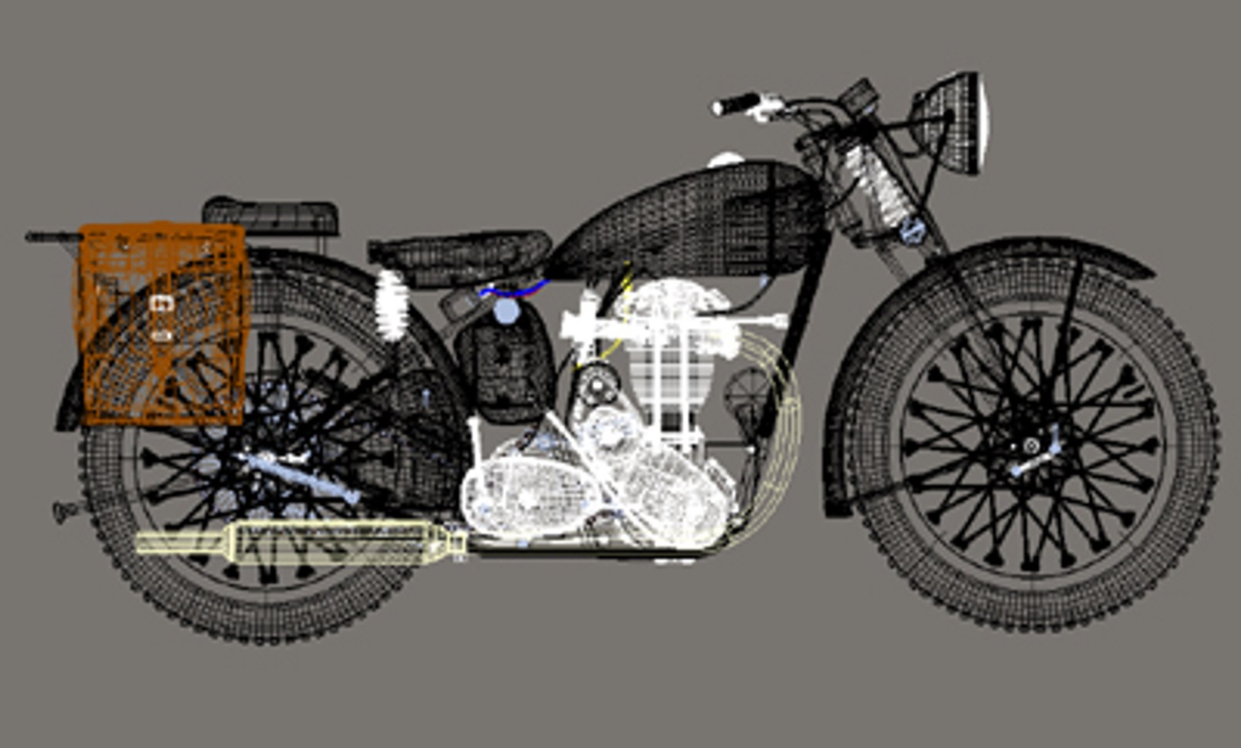 3d Ww2 Triumph Motorcycle Model