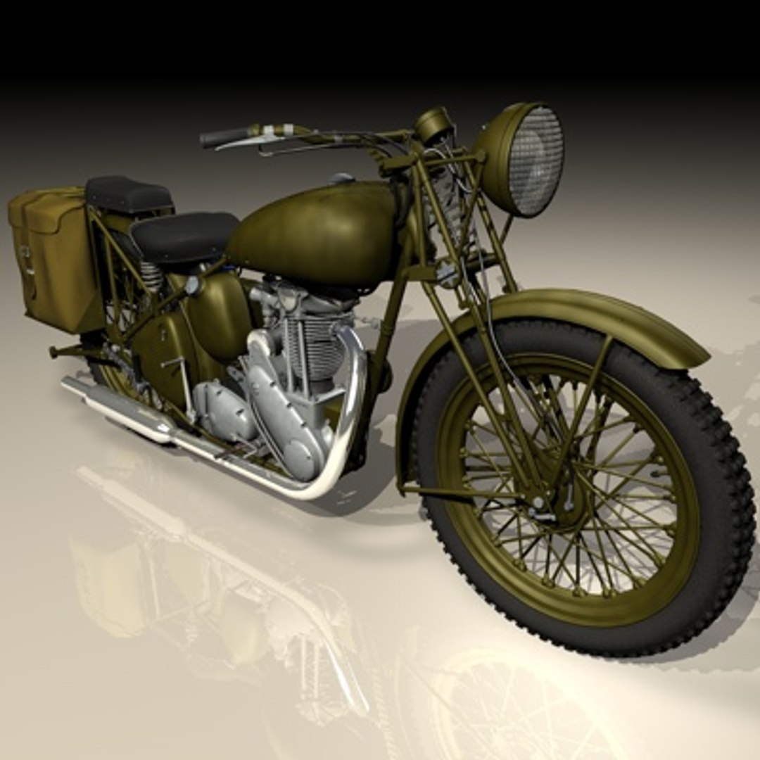 3d Ww2 Triumph Motorcycle Model