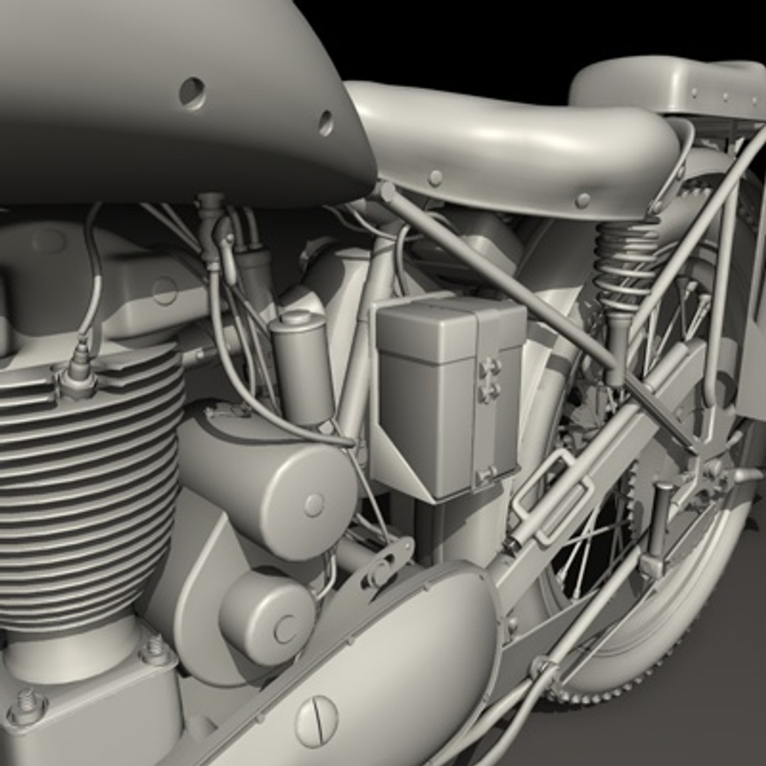 3d Ww2 Triumph Motorcycle Model
