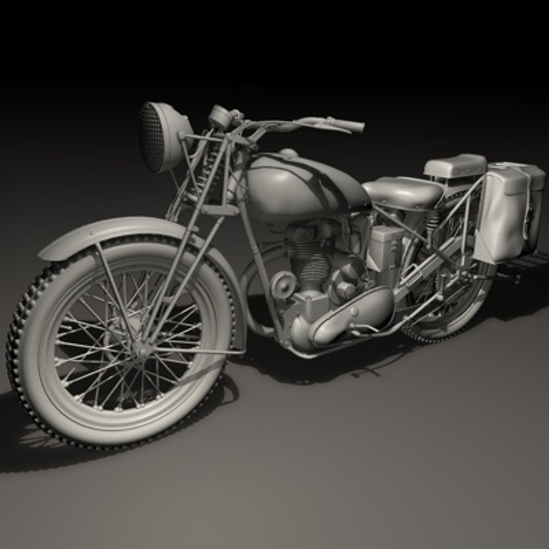 3d Ww2 Triumph Motorcycle Model