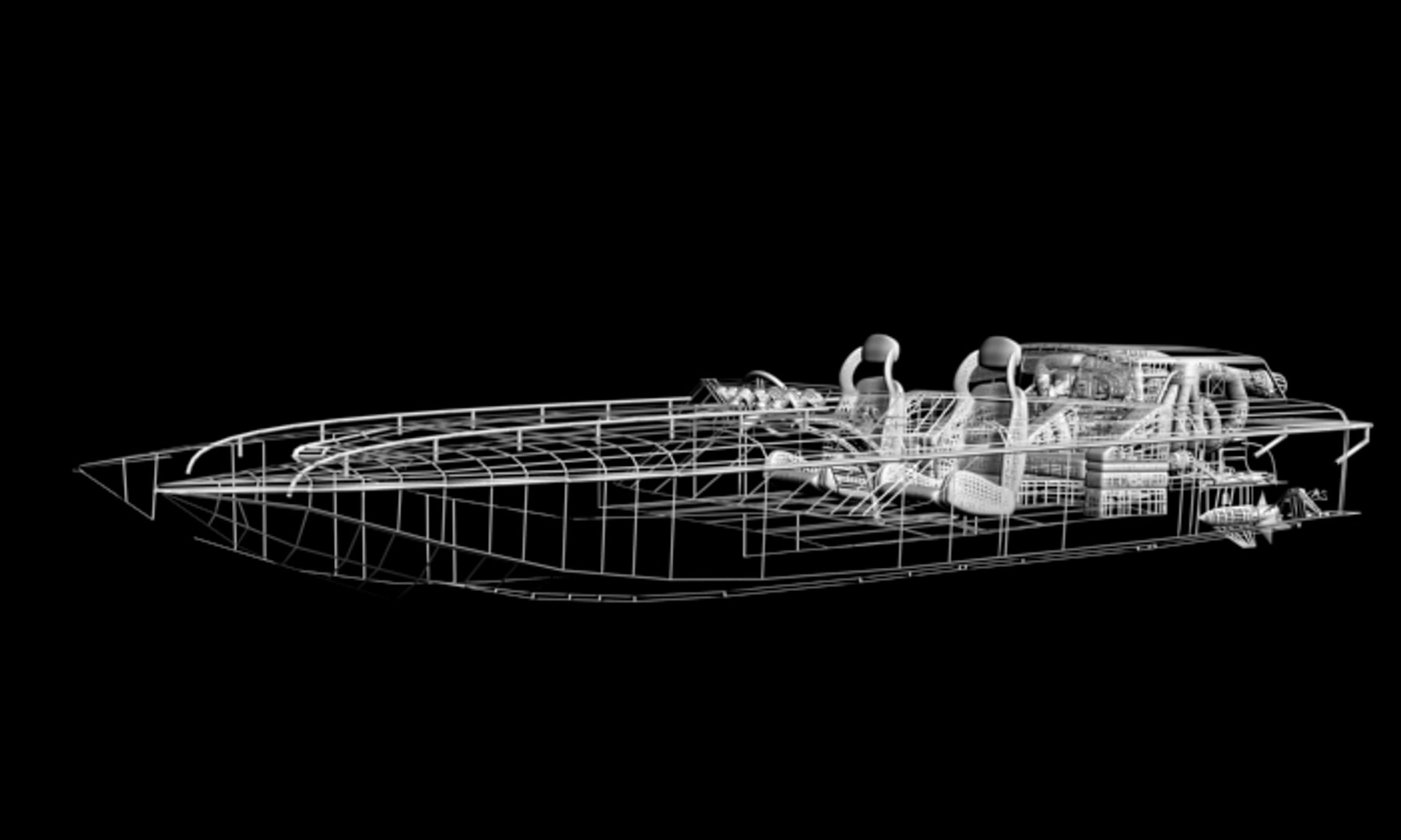 3d Model Of Offshore Race Boat